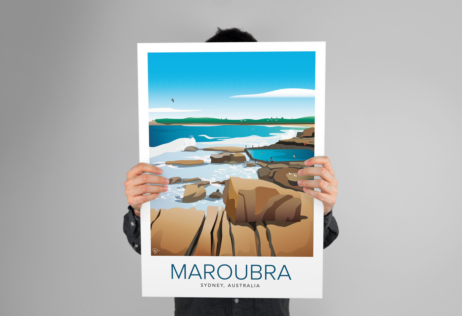 Alexandra Ware - Maroubra Beach Landscape Illustration
