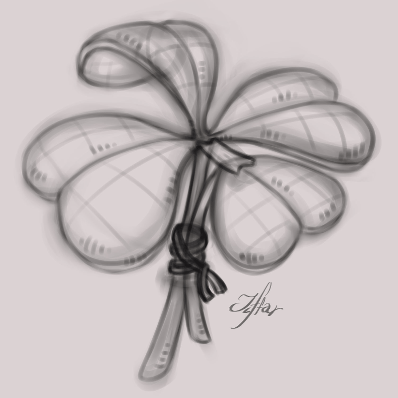 how to draw a realistic four leaf clover