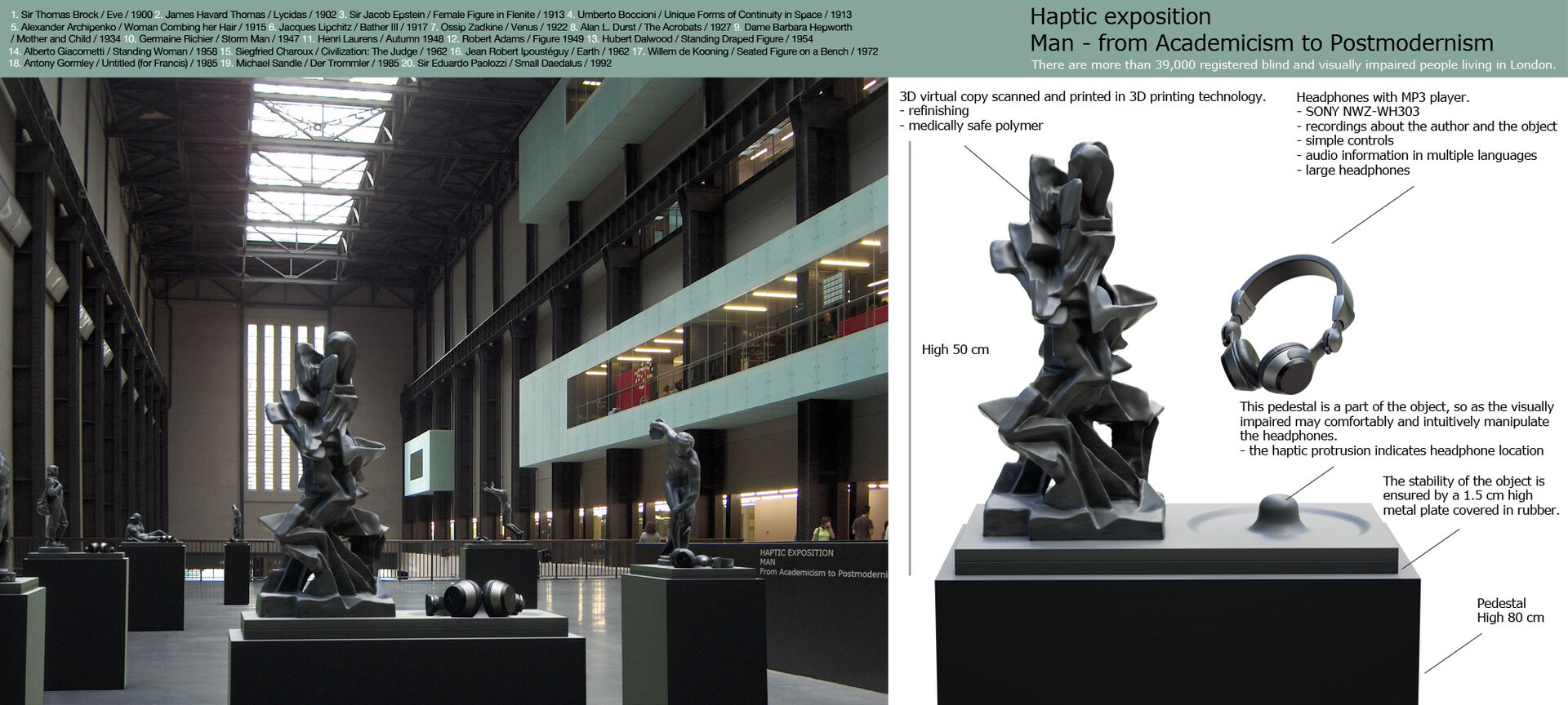 ArtStation - 3D scanning and design of a haptic display for a gallery ...