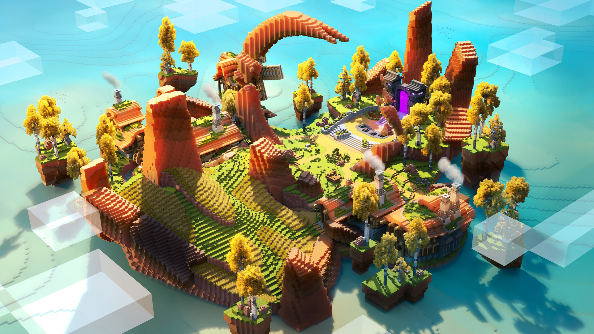 Colombino - Autumn Isle | Minecraft Map Environment Design