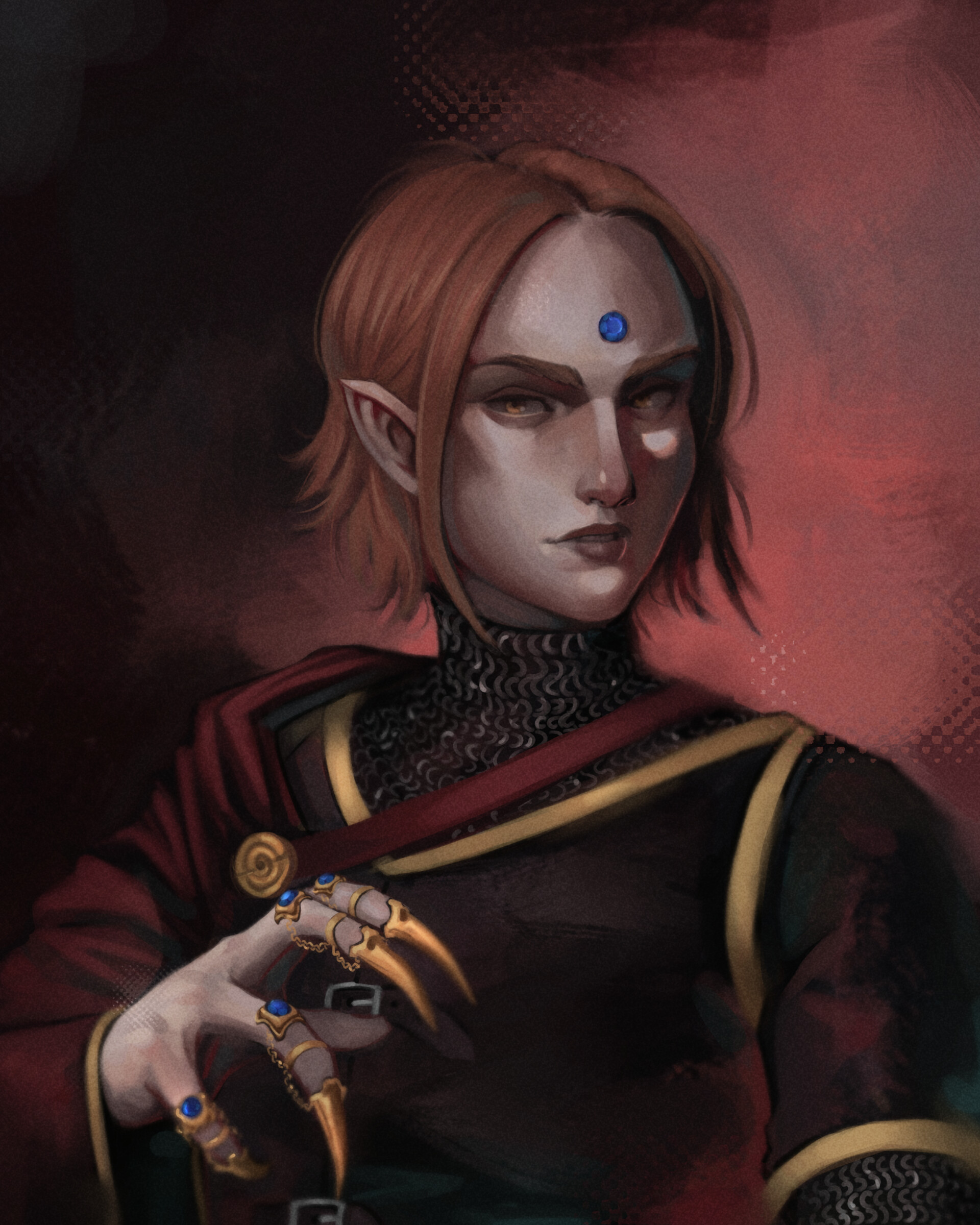 ArtStation - Nithar, half elf Martyr