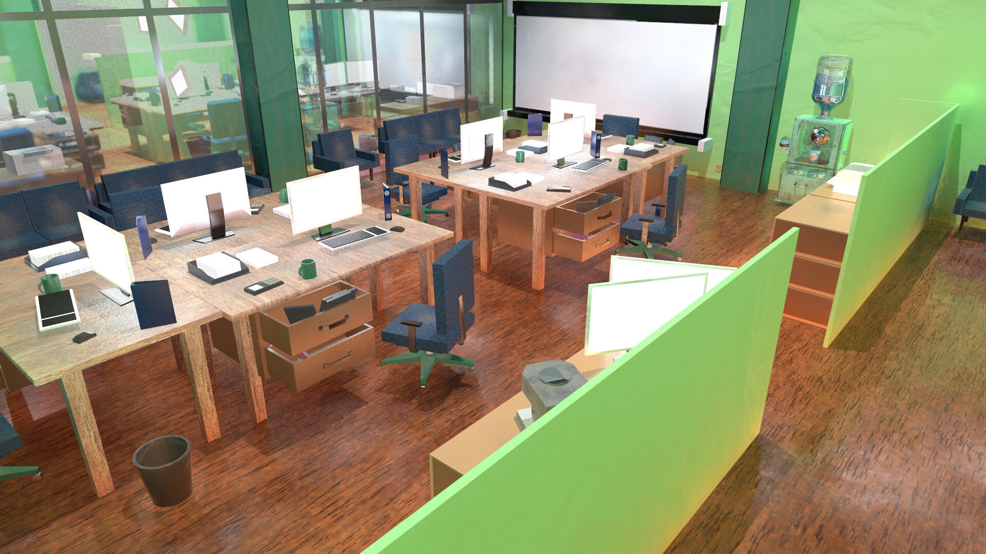 ArtStation - 3D - Environment (Office Low Poly)