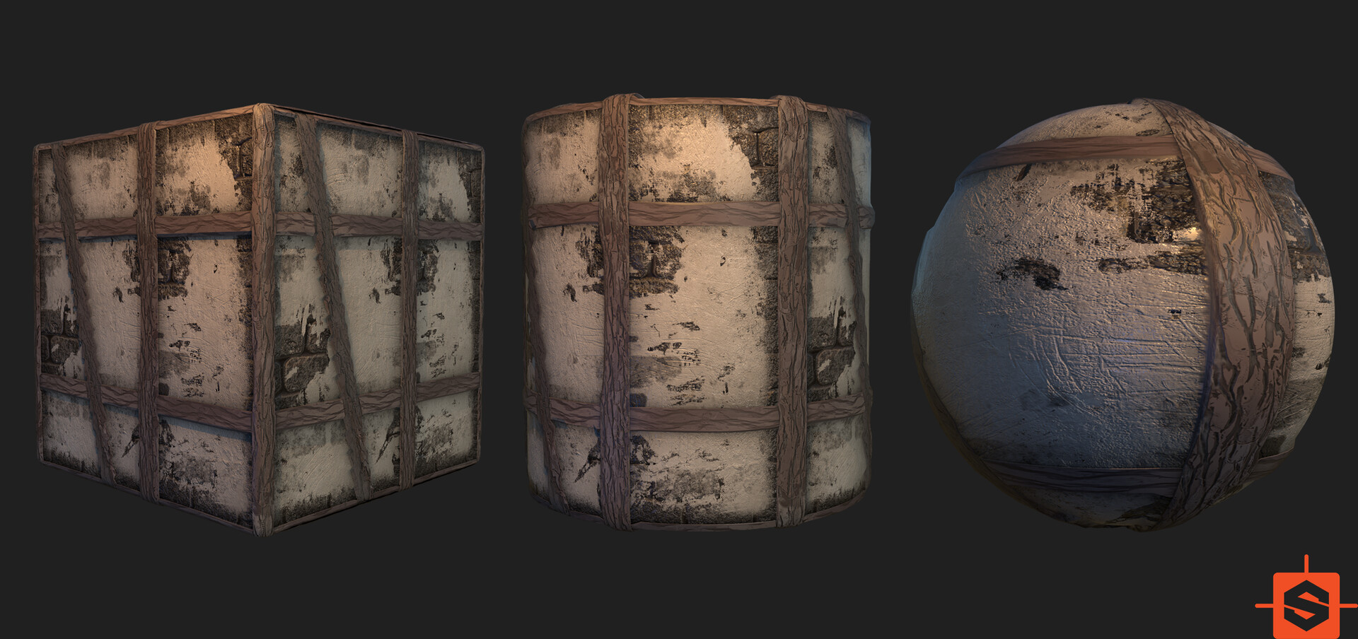 ArtStation - Realistic Medieval Beam Wall Material