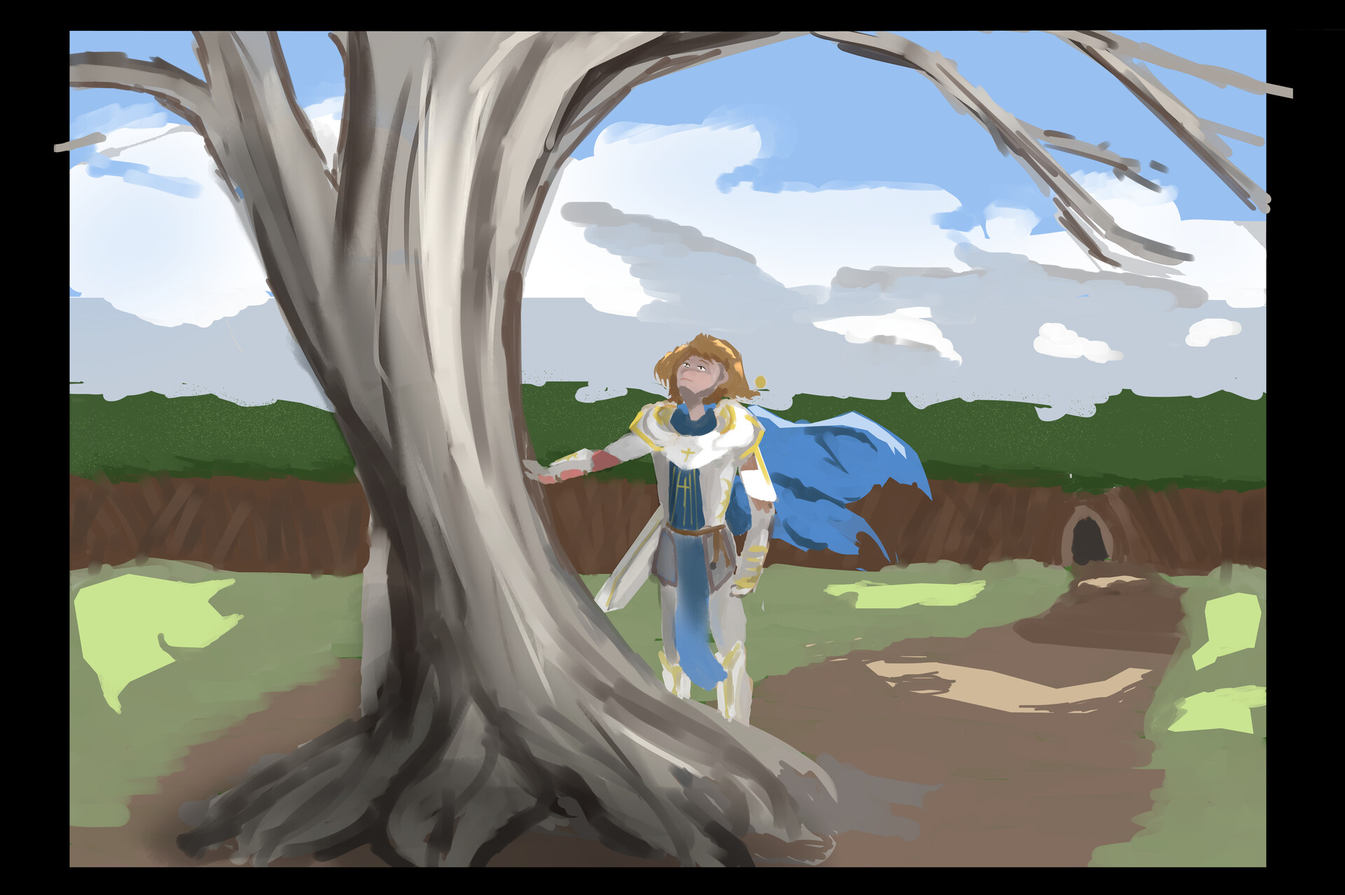 ArtStation - Paladin and ancient tree