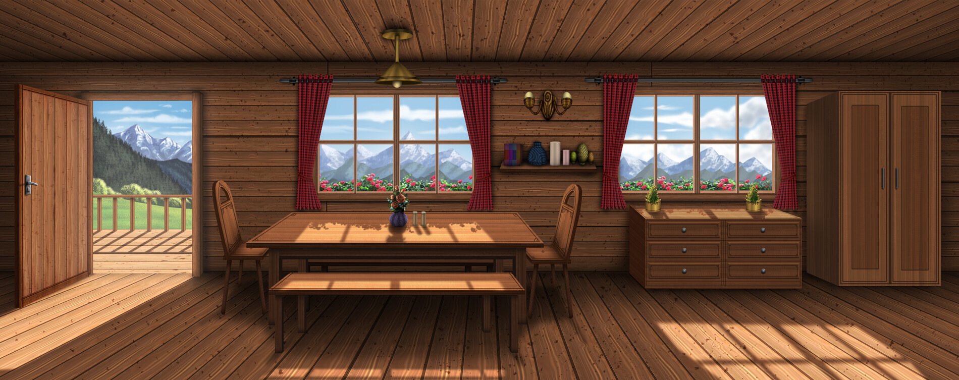 ArtStation - Alps cabin (commission work)