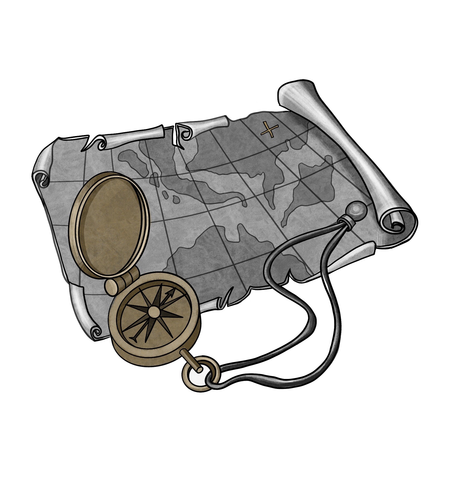 ArtStation - Map and compass