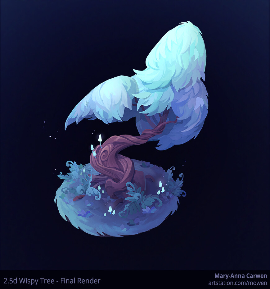 ArtStation - 2.5d Wispy Tree