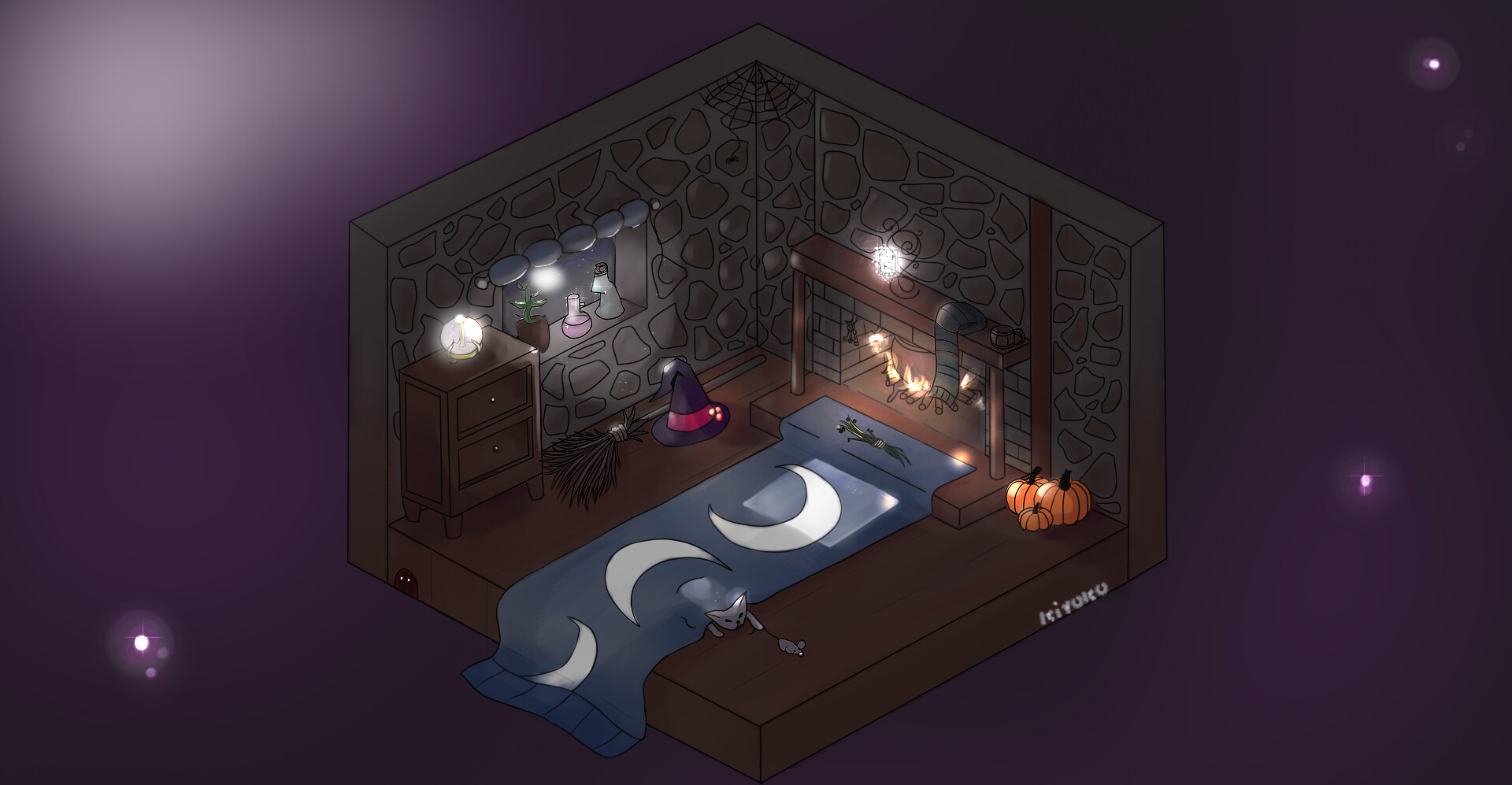 ArtStation - Isometric Witch's Room