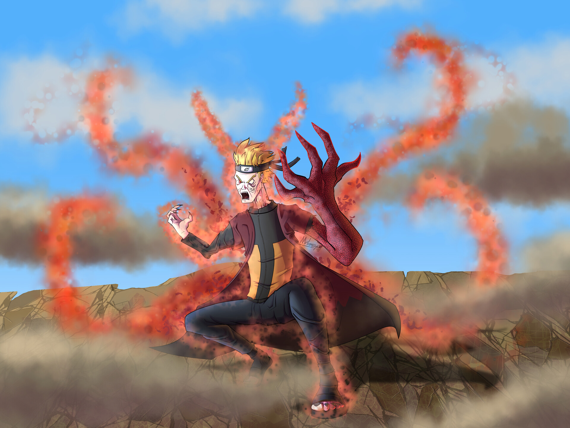 ArtStation - Naruto 4 tails