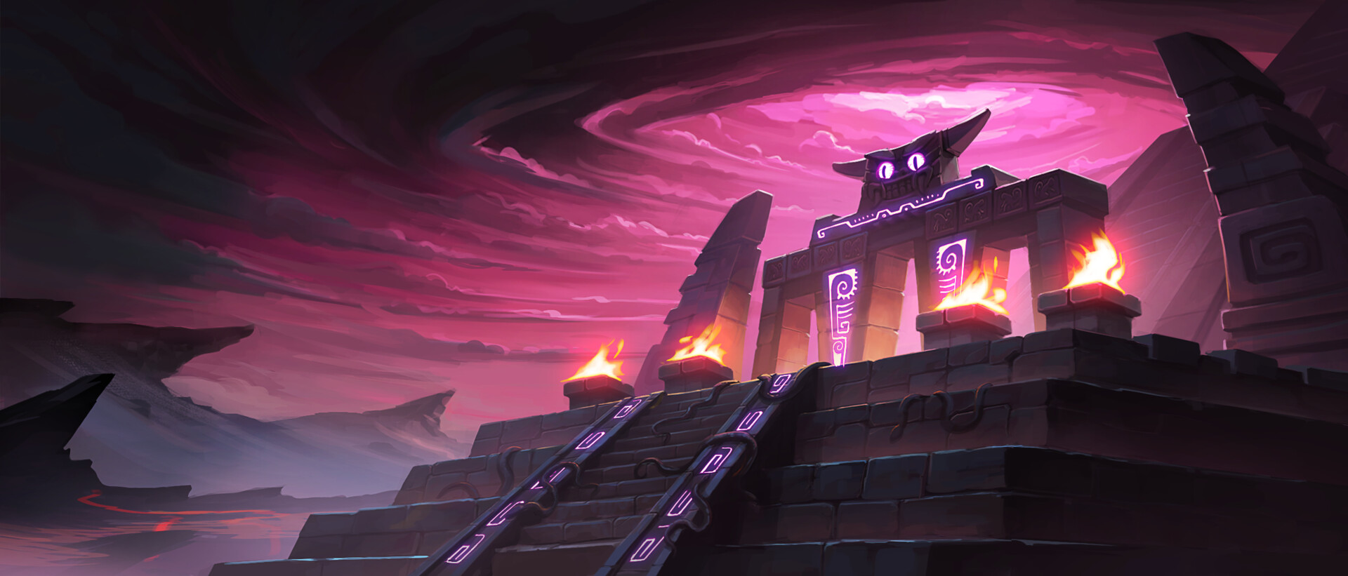 ArtStation - Background Art, Evil temple.