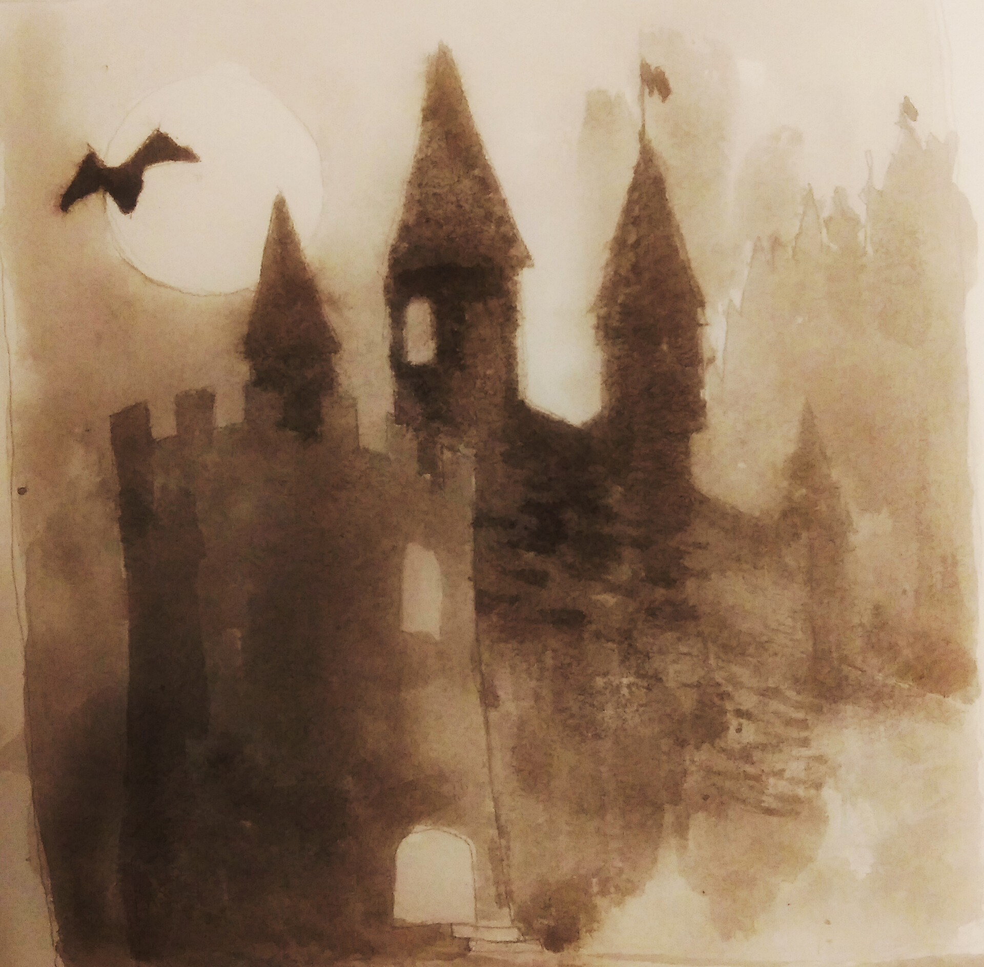 ArtStation - Castle Dracula - Inktober
