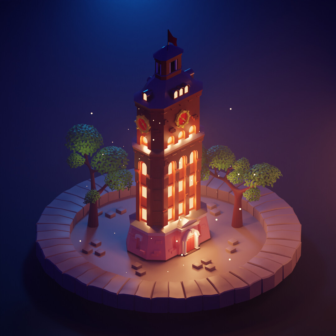 ArtStation - Cartoon model of Vinnitsia tower