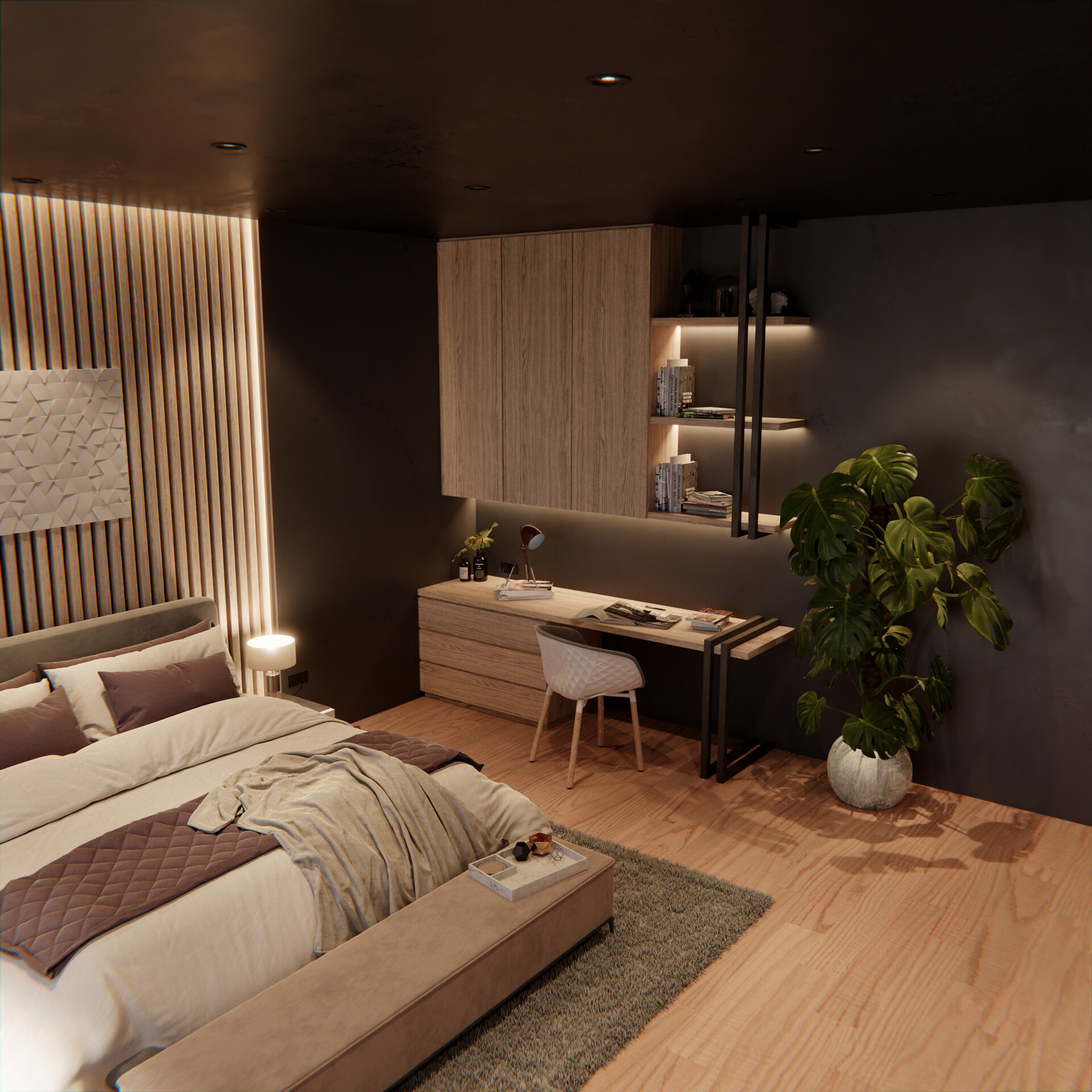 Mario Abou Samra - Modern Bedroom Design - Blender 3D