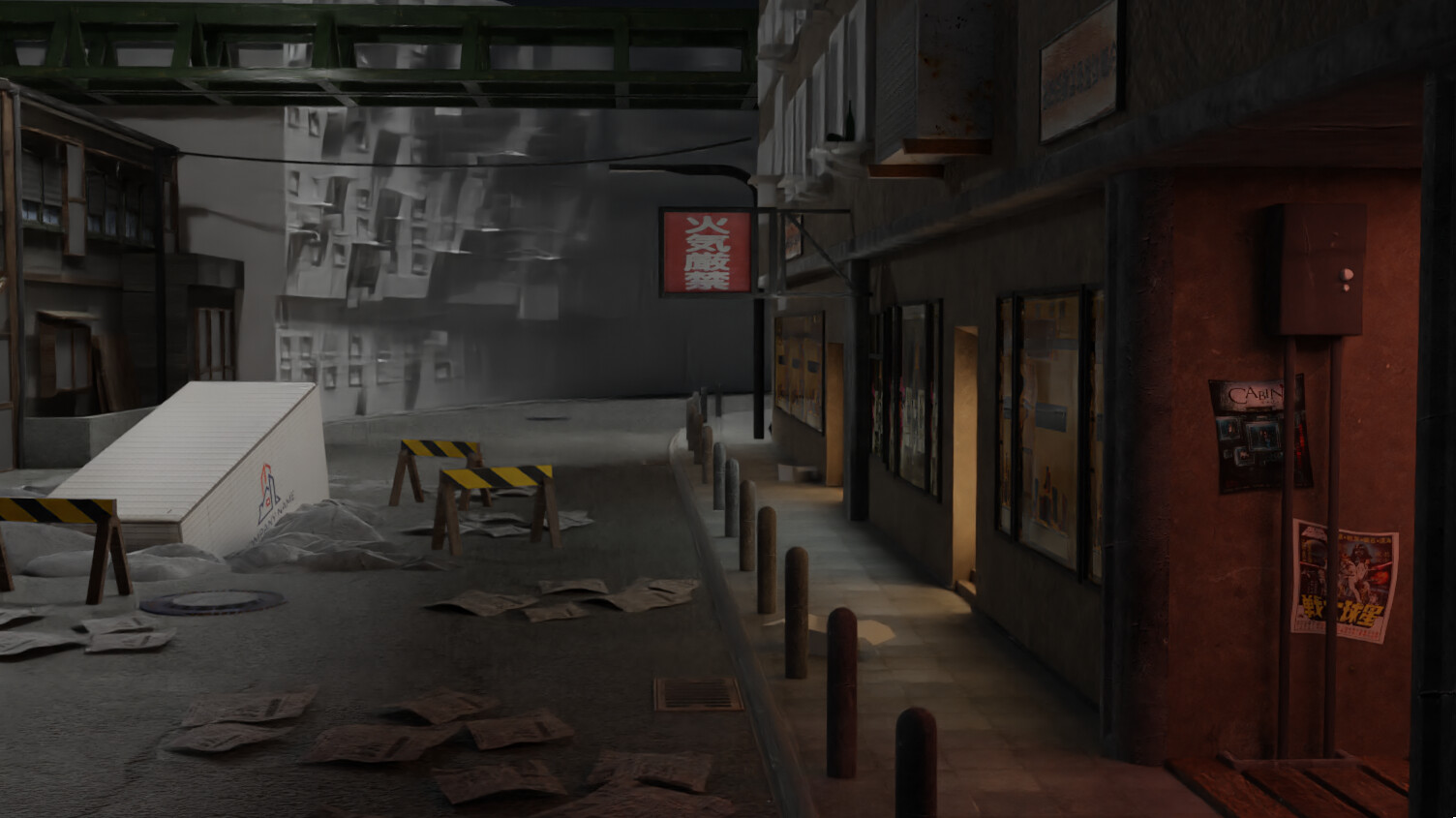 ArtStation - Japanese/Chinese City Scene (WIP)