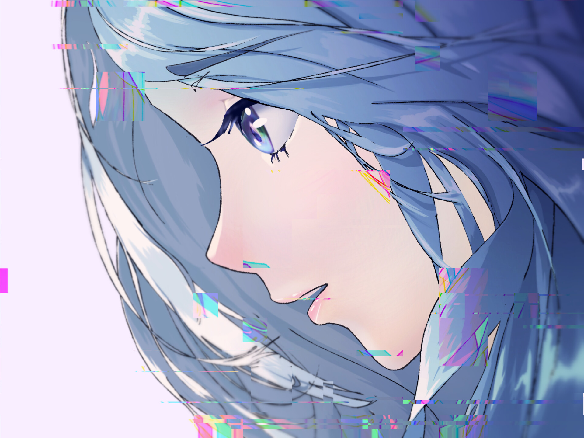 ArtStation - Blue hair girl