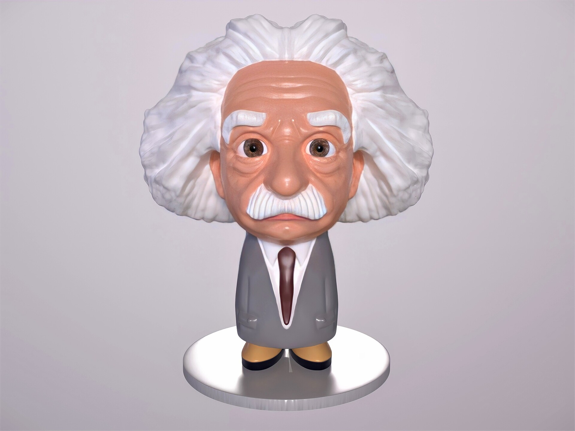 ArtStation - FAN ART "Albert Einstein" Caricature Figurine - 3D PRINTABLE MODEL