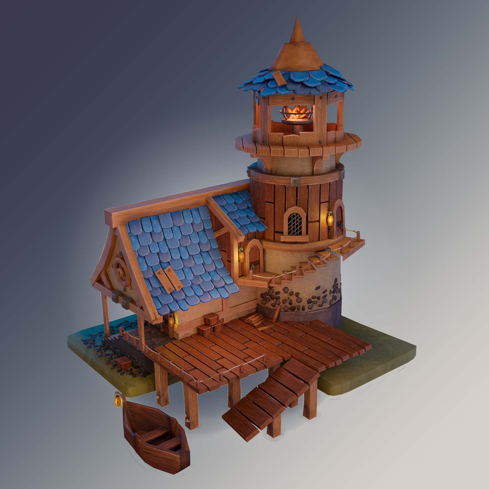 ArtStation - Lighthouse. Hand painted textures