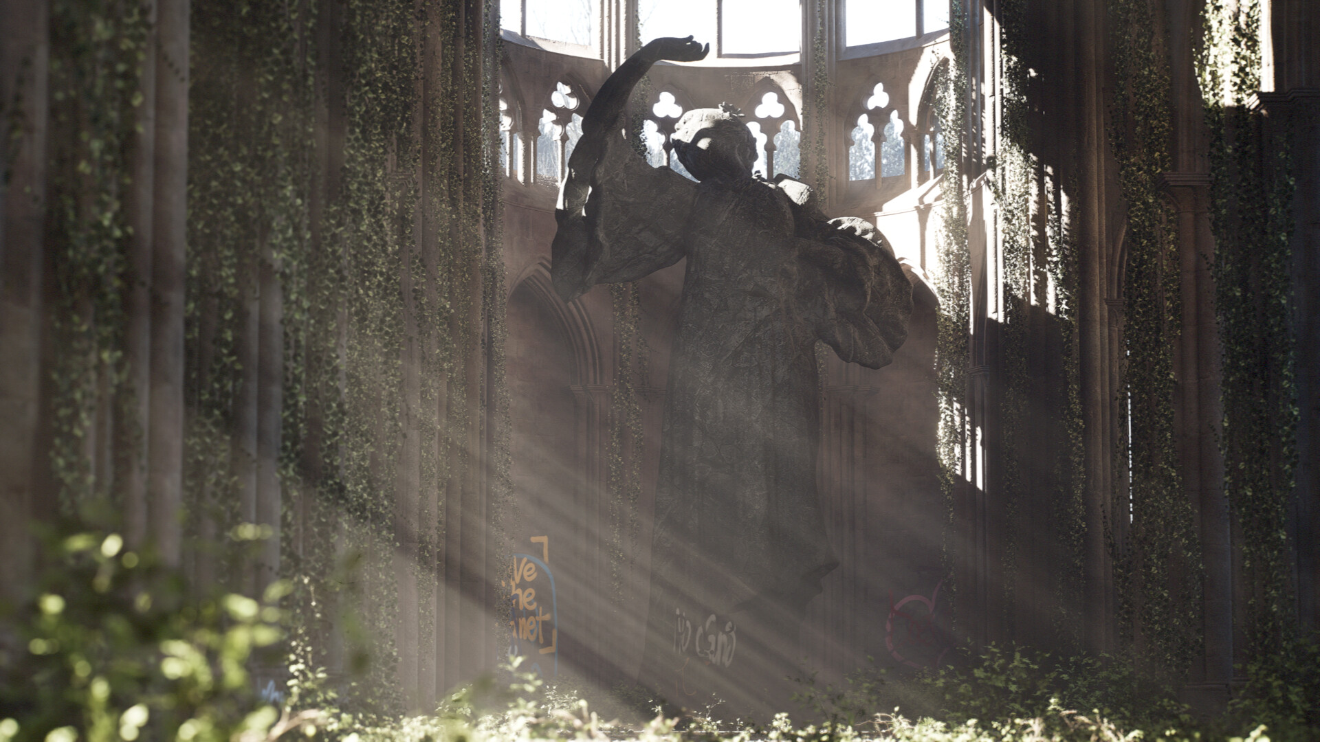 ArtStation - Overgrown gothic-inspired Church