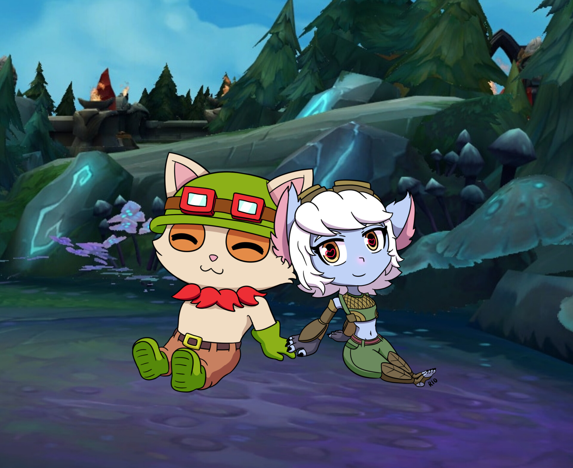 League Of Legends Tristana And Teemo