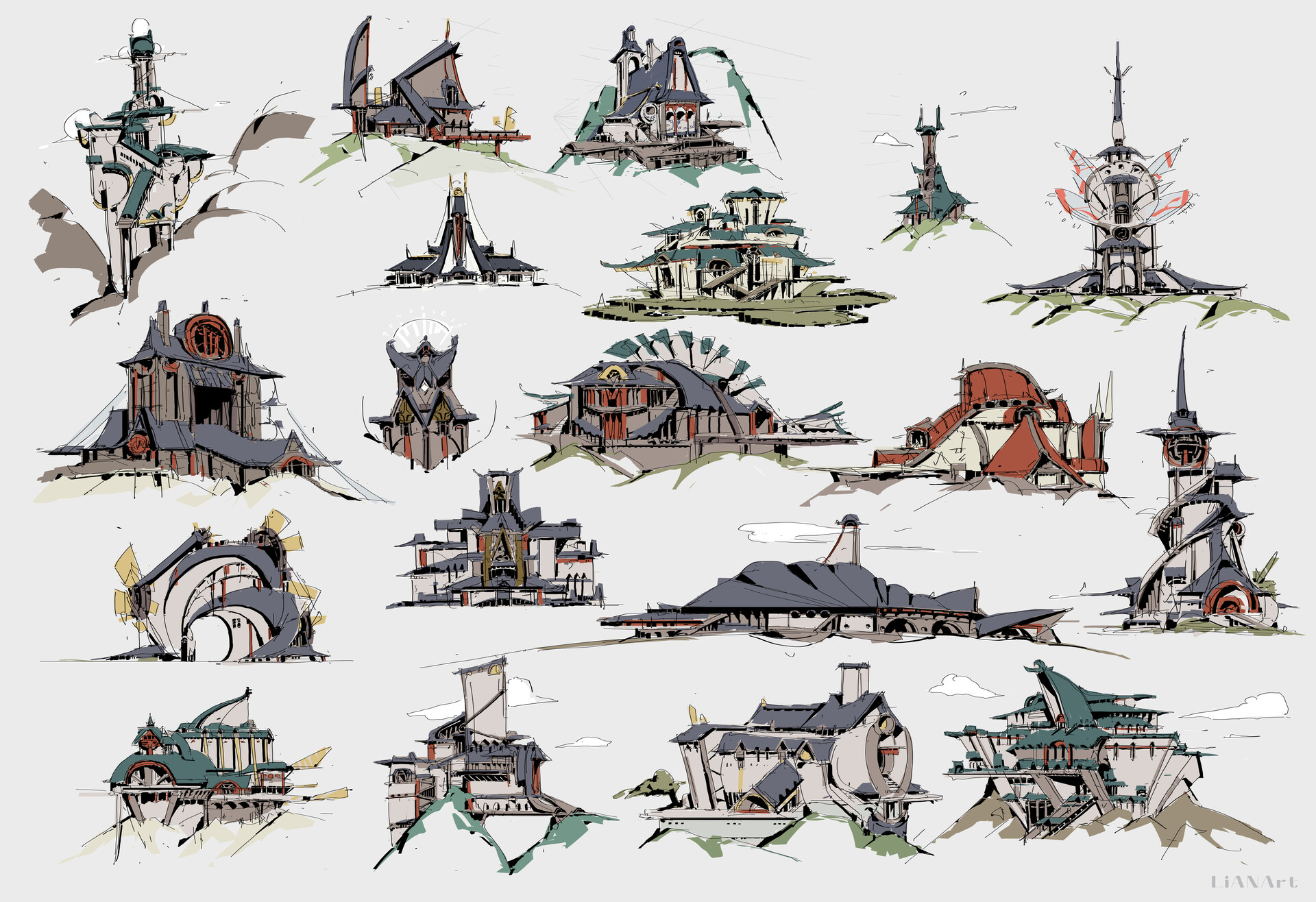 ArtStation - Exploring architectural forms