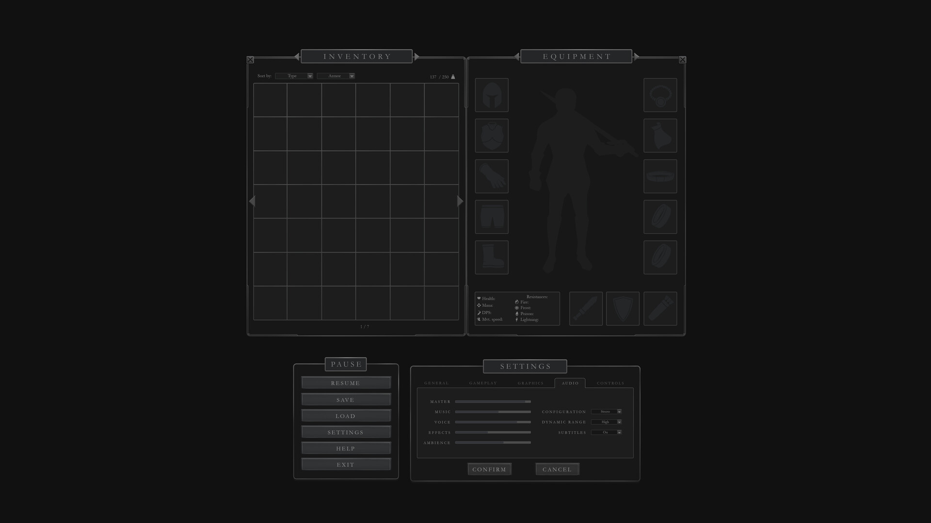 ArtStation - Simple Fantasy RPG UI (user interface)