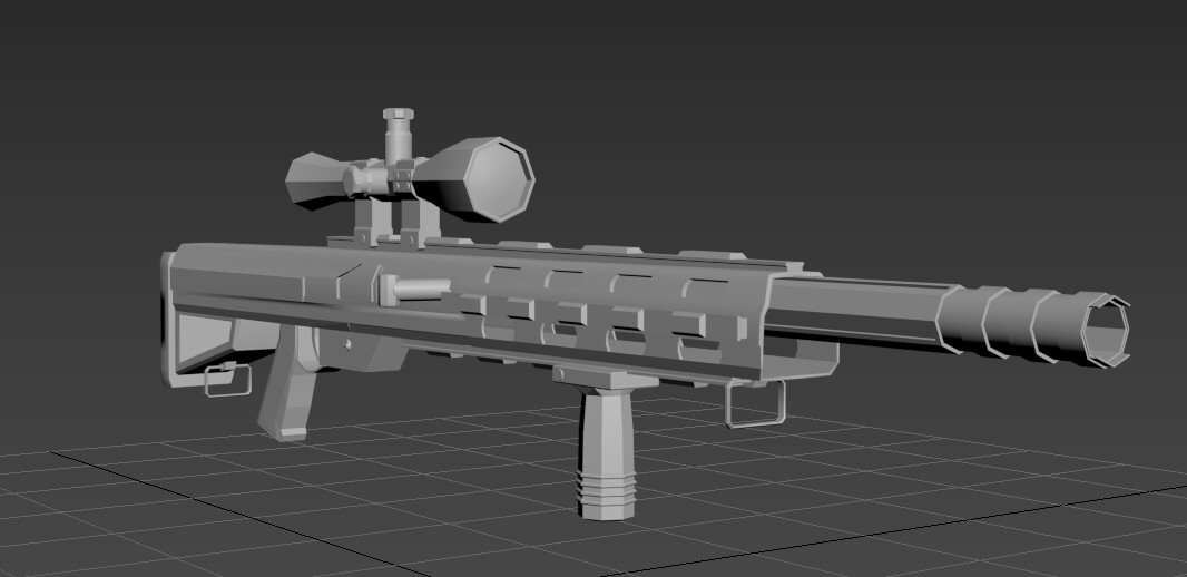 ArtStation - Old Project - Sniper Rifle (Style like deep rock Galactic)