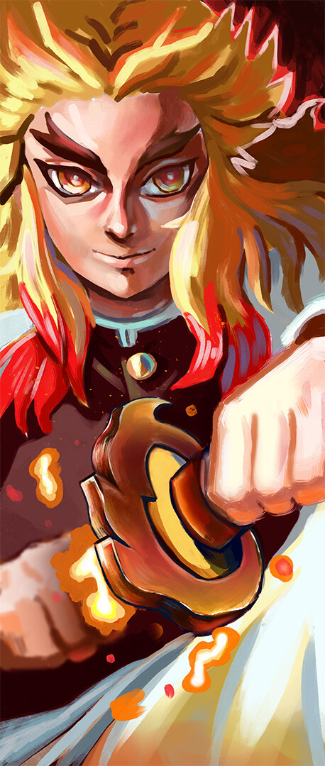ArtStation - Rengoku fan art