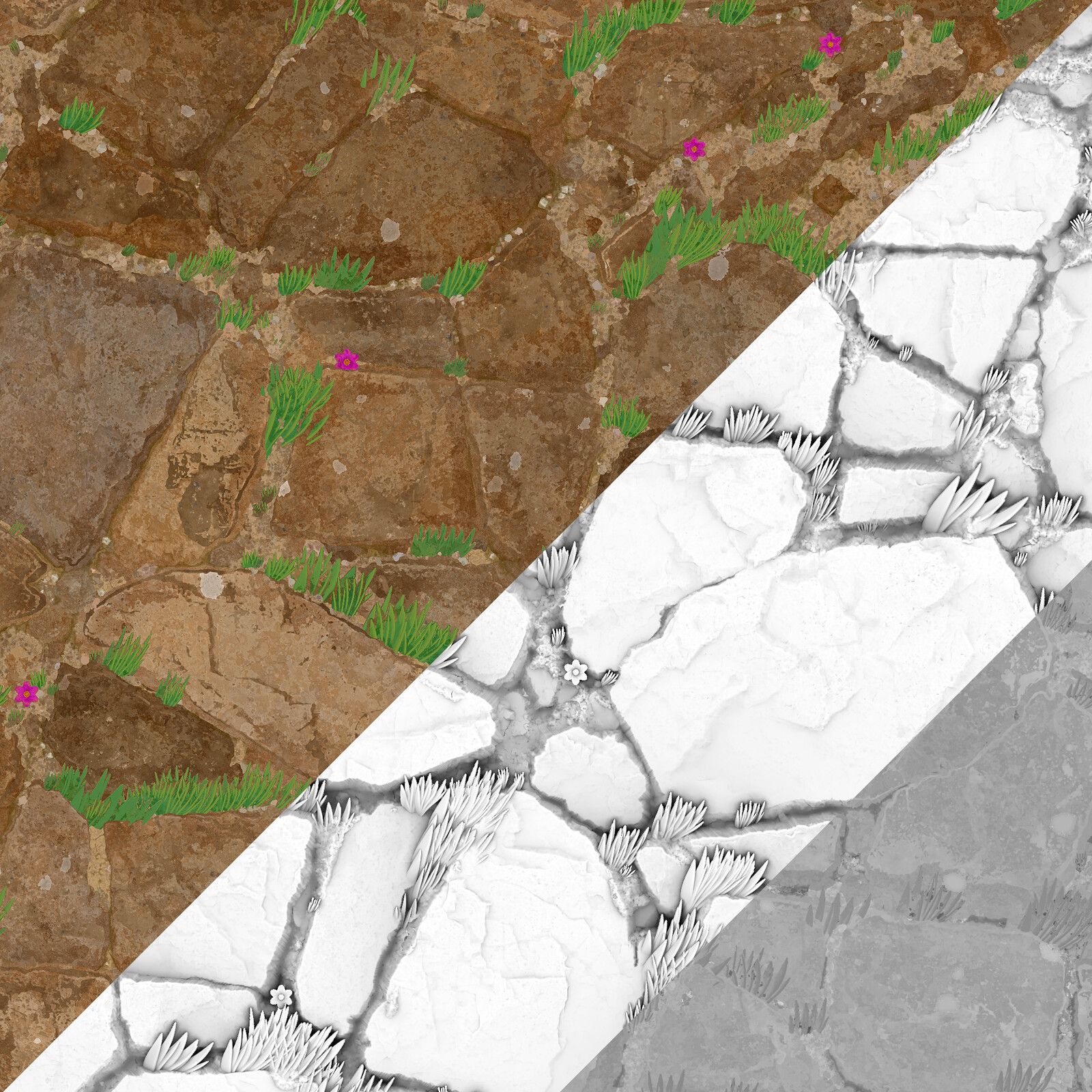 Hongwei Li - Programmatic semi-realistic stone wall