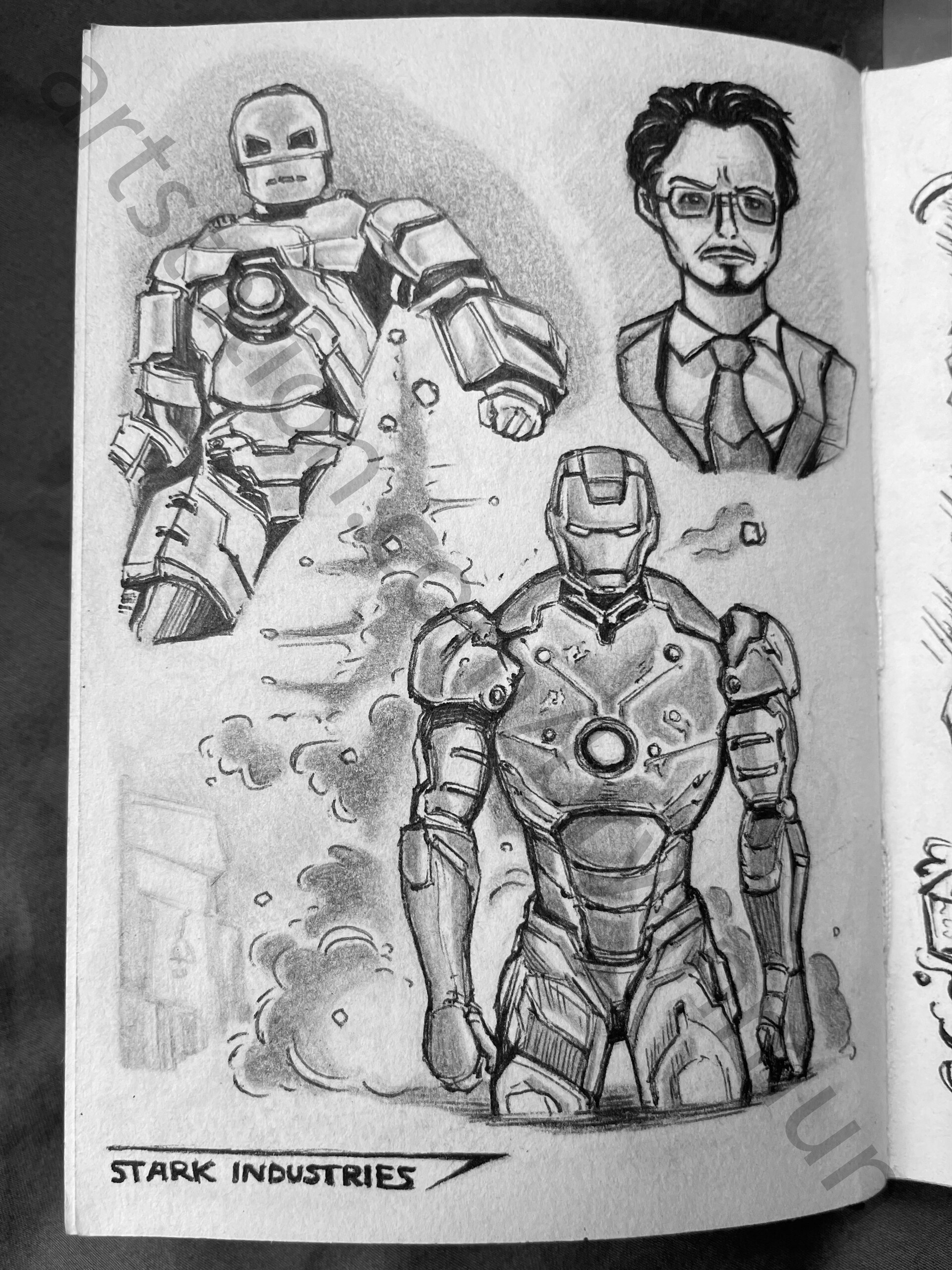 Iron Man Drawing In Pencil