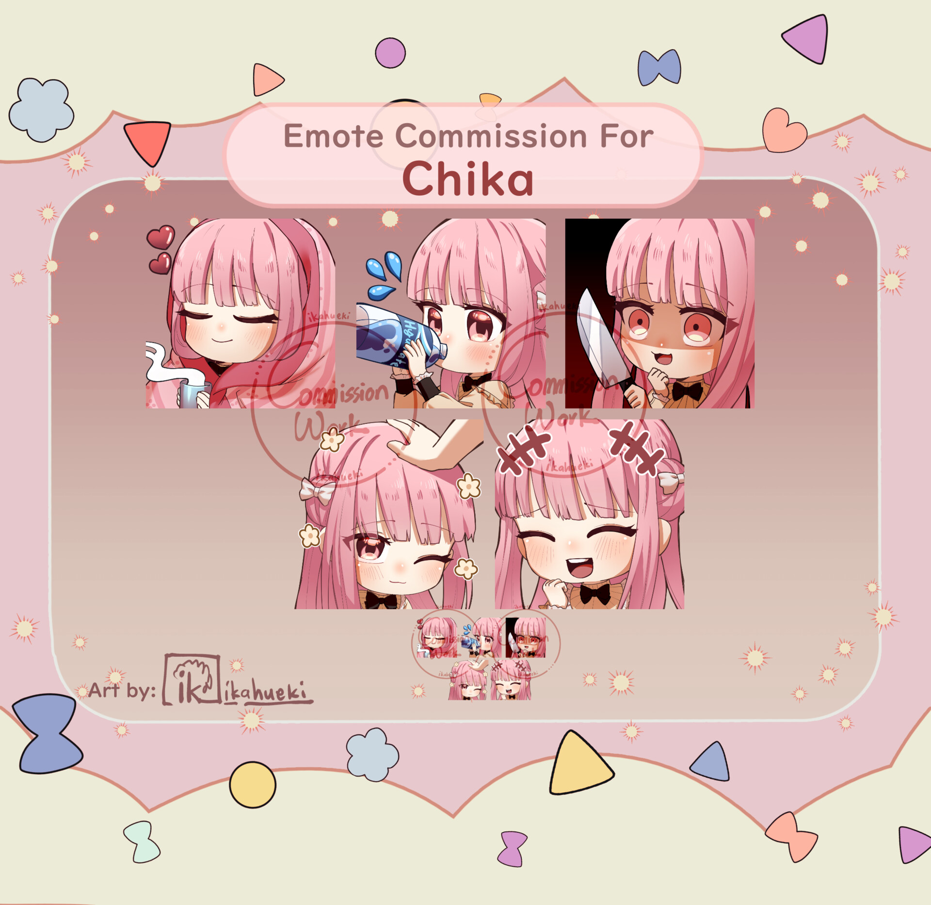 ArtStation - Emote commission work for Chika (2)
