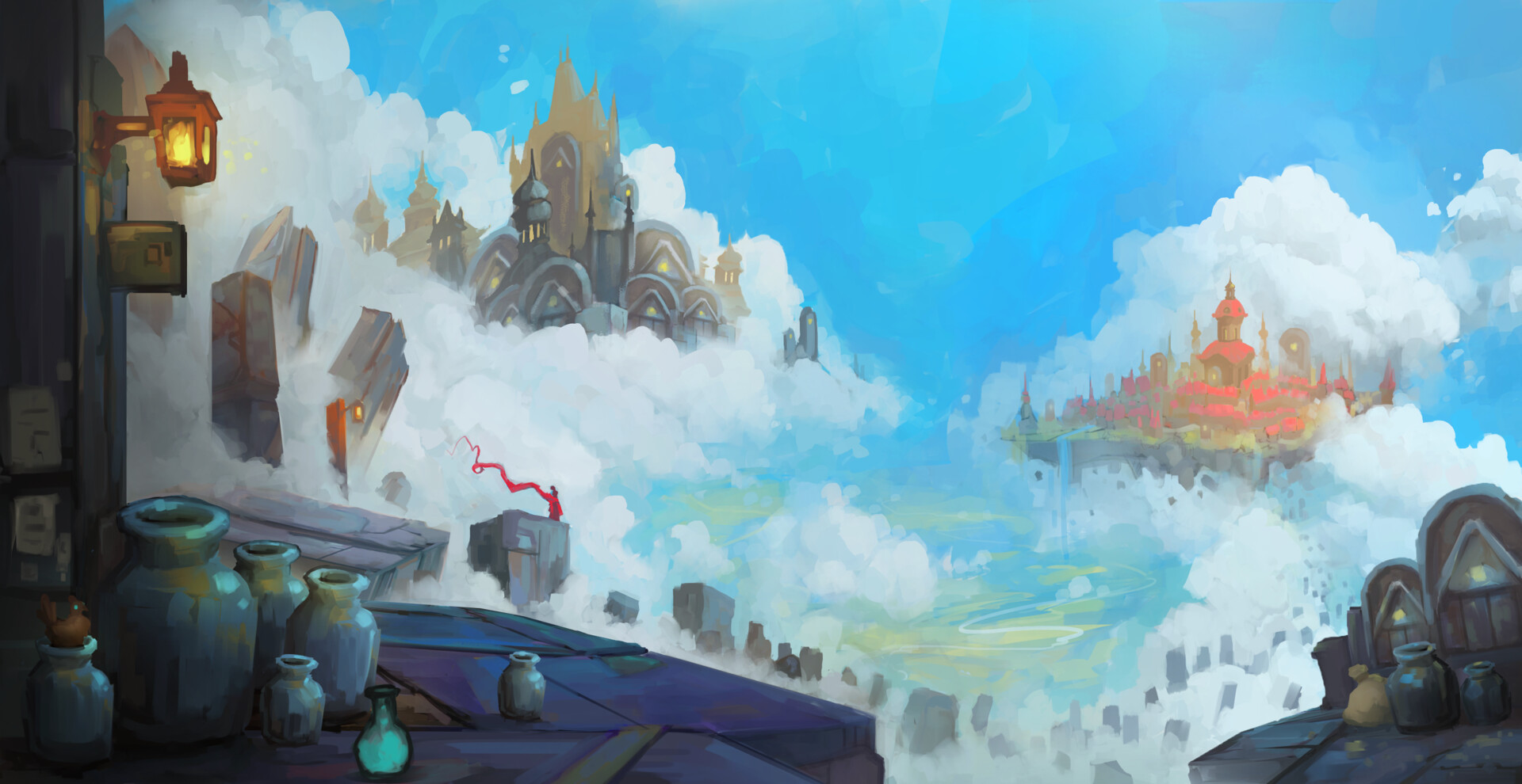 ArtStation - Flying Fortress Environment