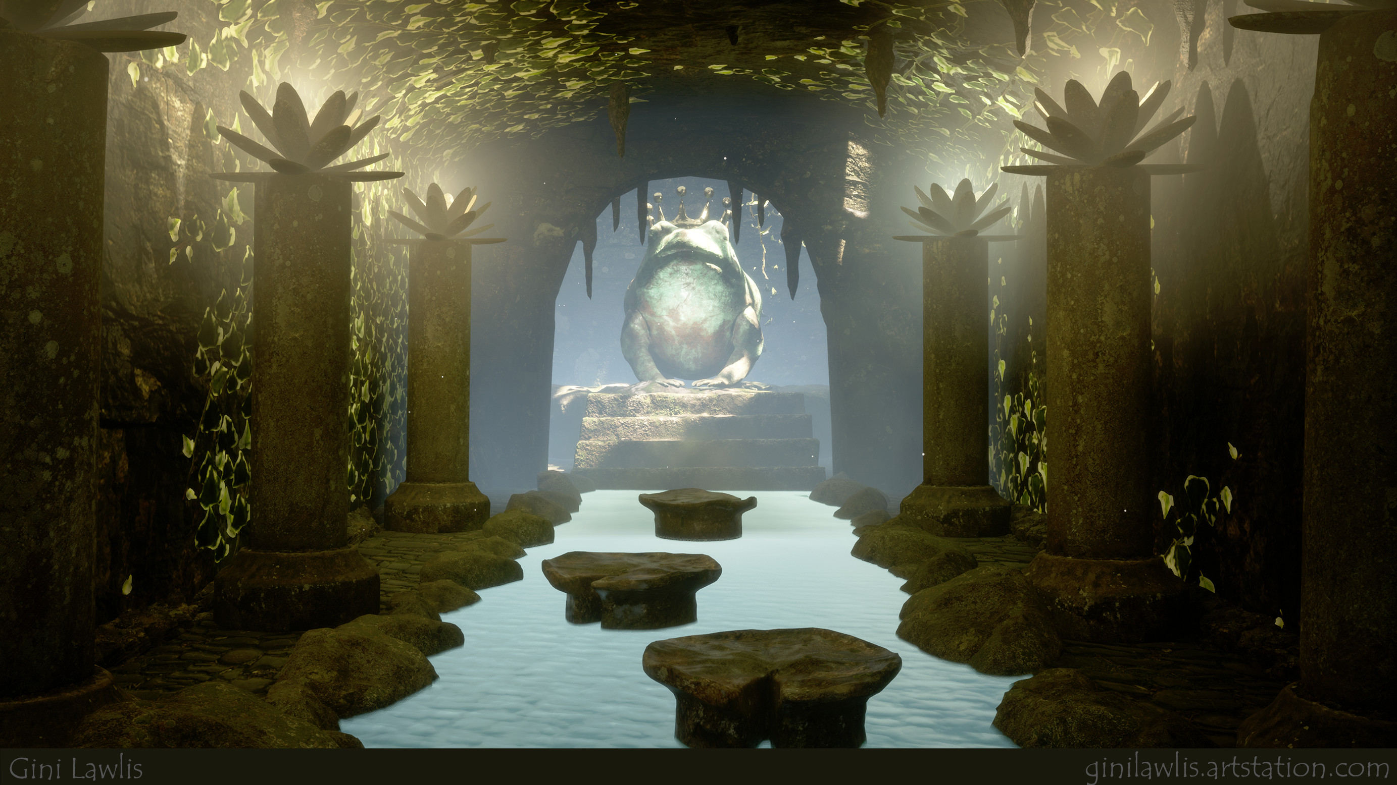 Gini Lawlis - Ancient Frog Cave Temple Ruins