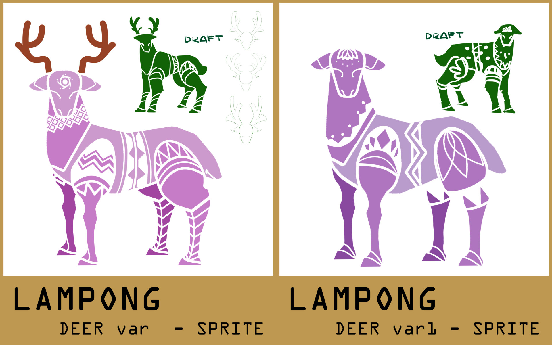 LAMPONG — Deer (var1&2) Sprite by Gabriella Villalva — ProUser.Me