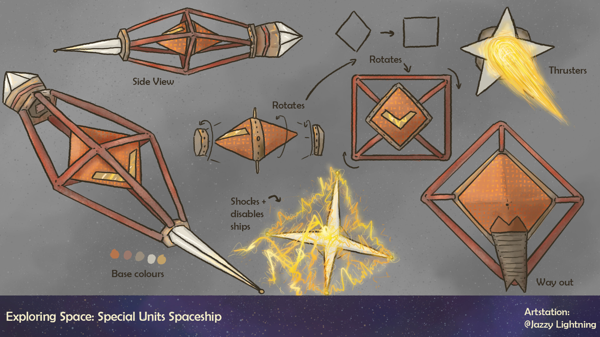 Jazzy Lightning - Concept Art - SpaceShips