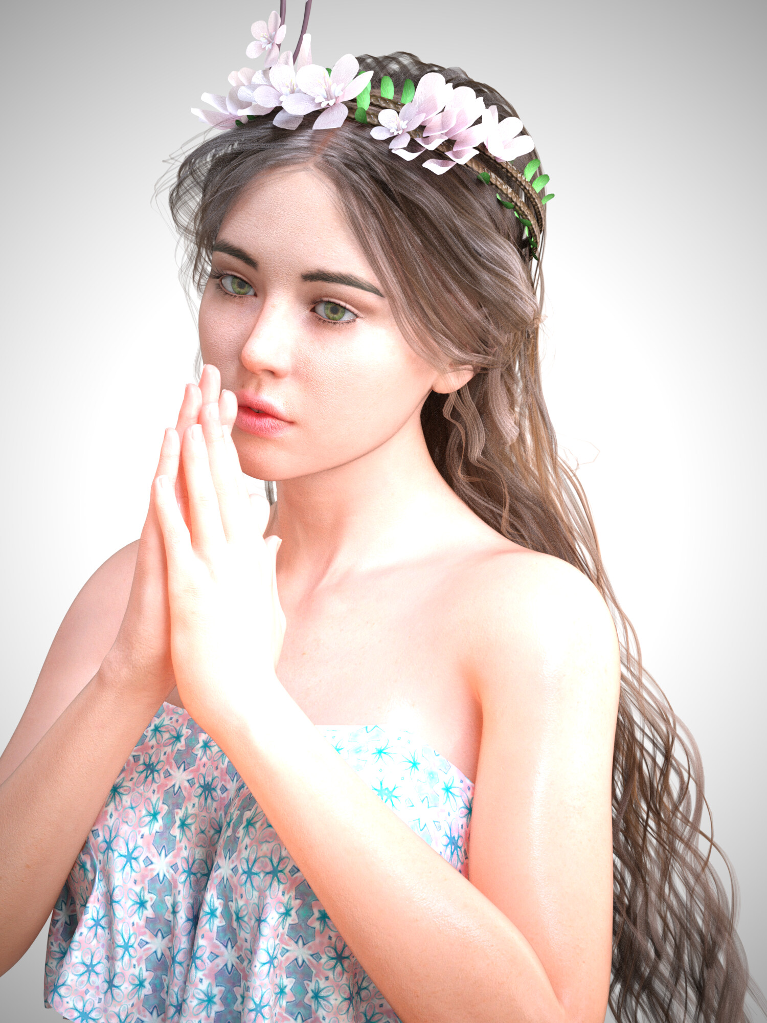 ArtStation - Floral Hair V1
