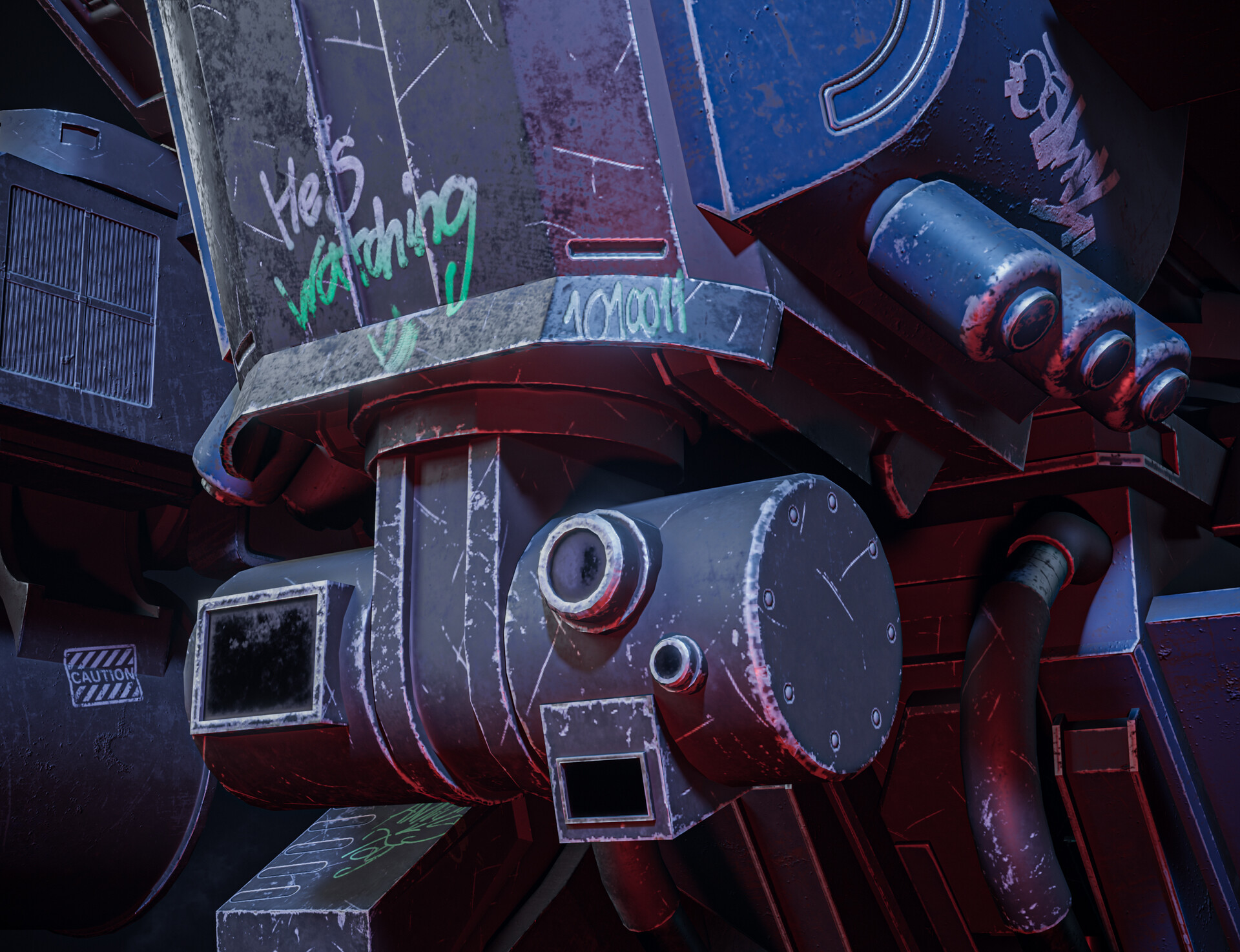 Aaron Supertramp - Night City Tank-Robot version 7