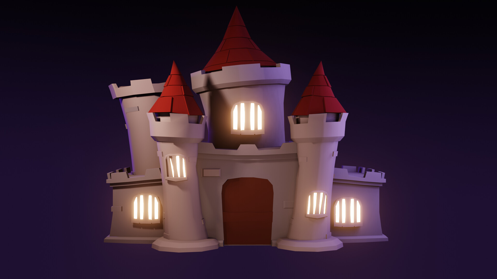 ArtStation - Low Poly Castle (Non-Textured)