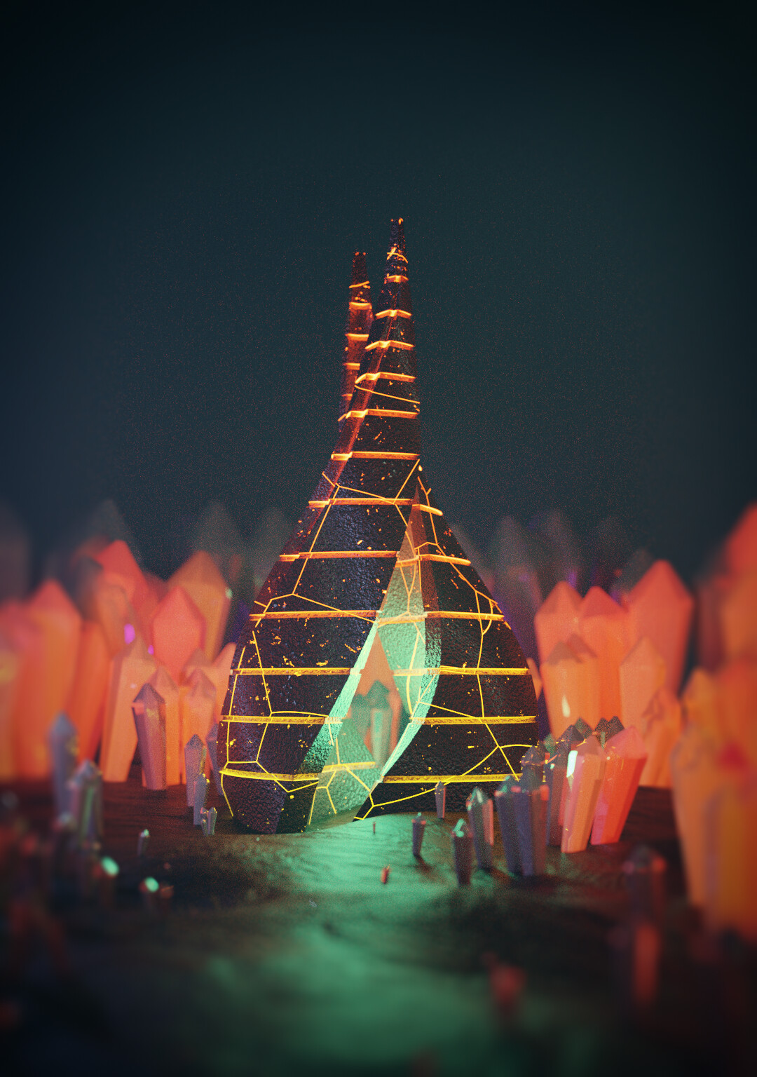 Innowise - Abstract motion design geonodes modelling