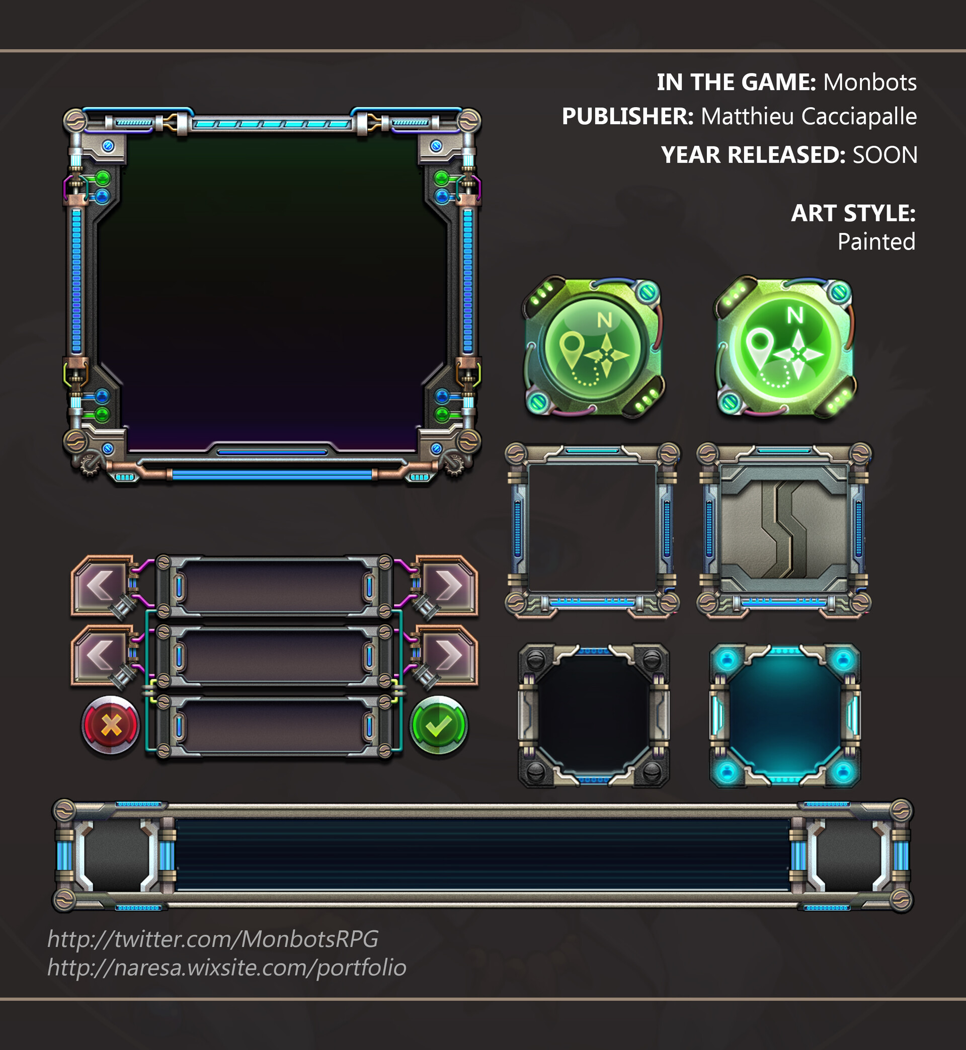 ArtStation - Game User Interface Design for Monbots