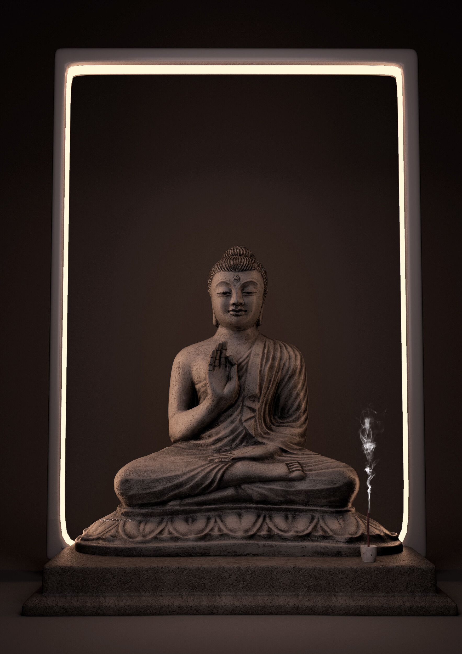 ArtStation - Buddha Light Frame