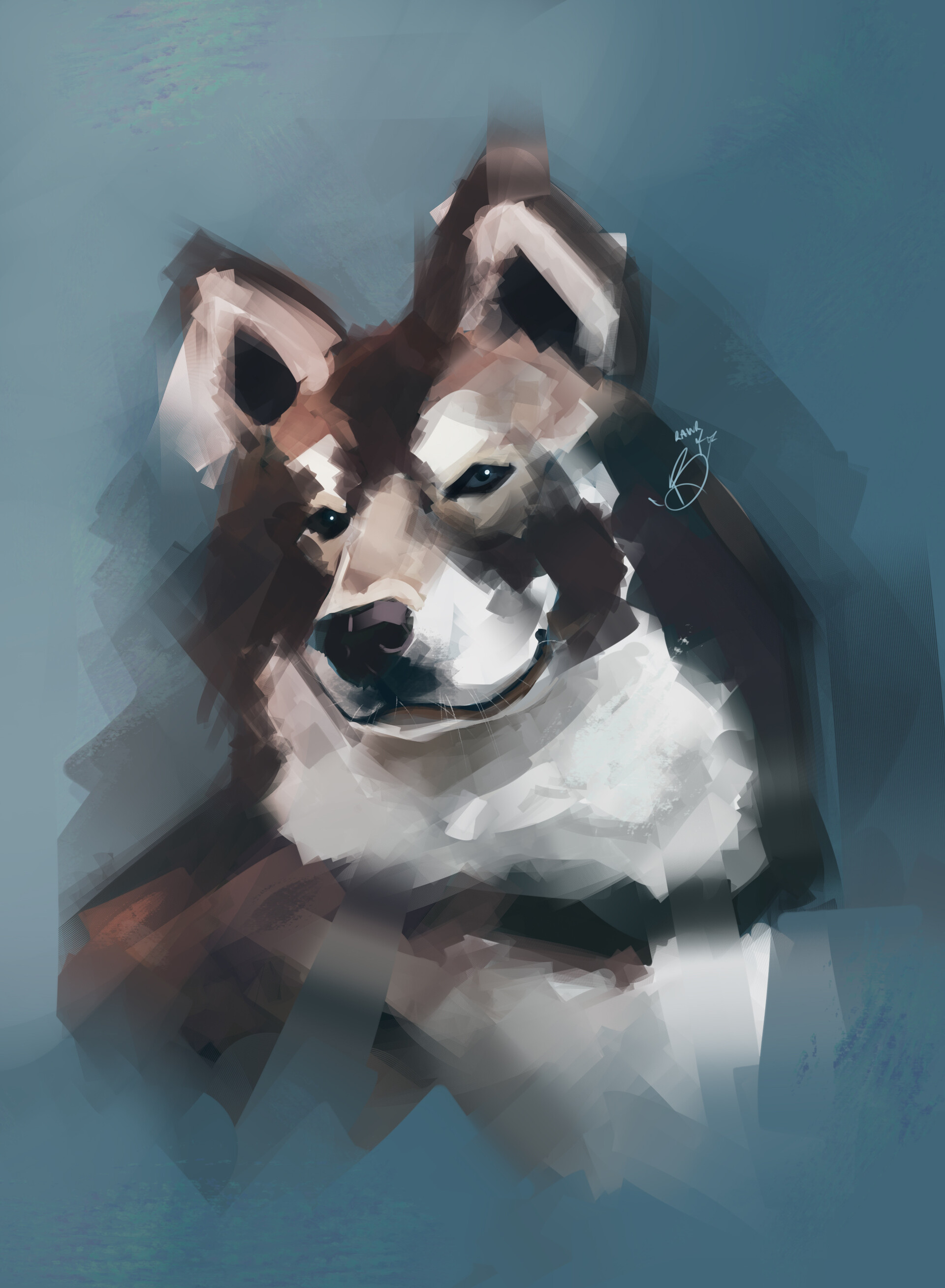 ArtStation - Quick Husky Painting