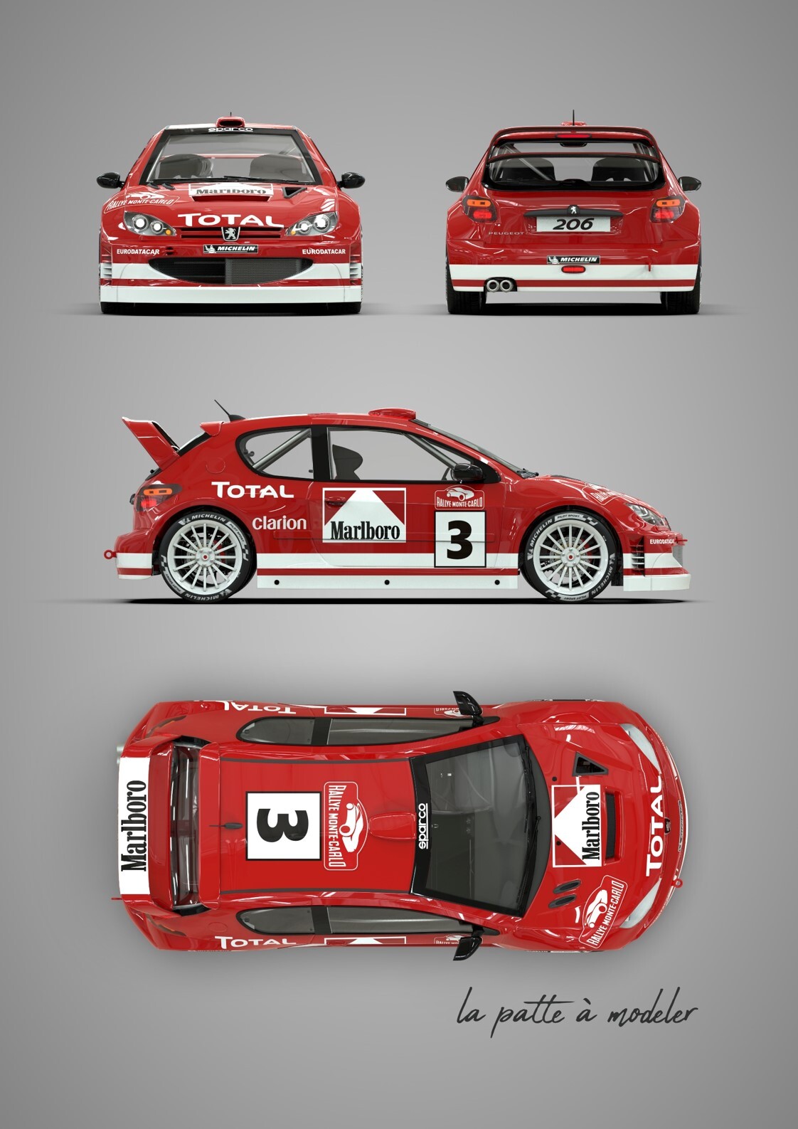LA PATTE A MODELER - Peugeot 206 WRC