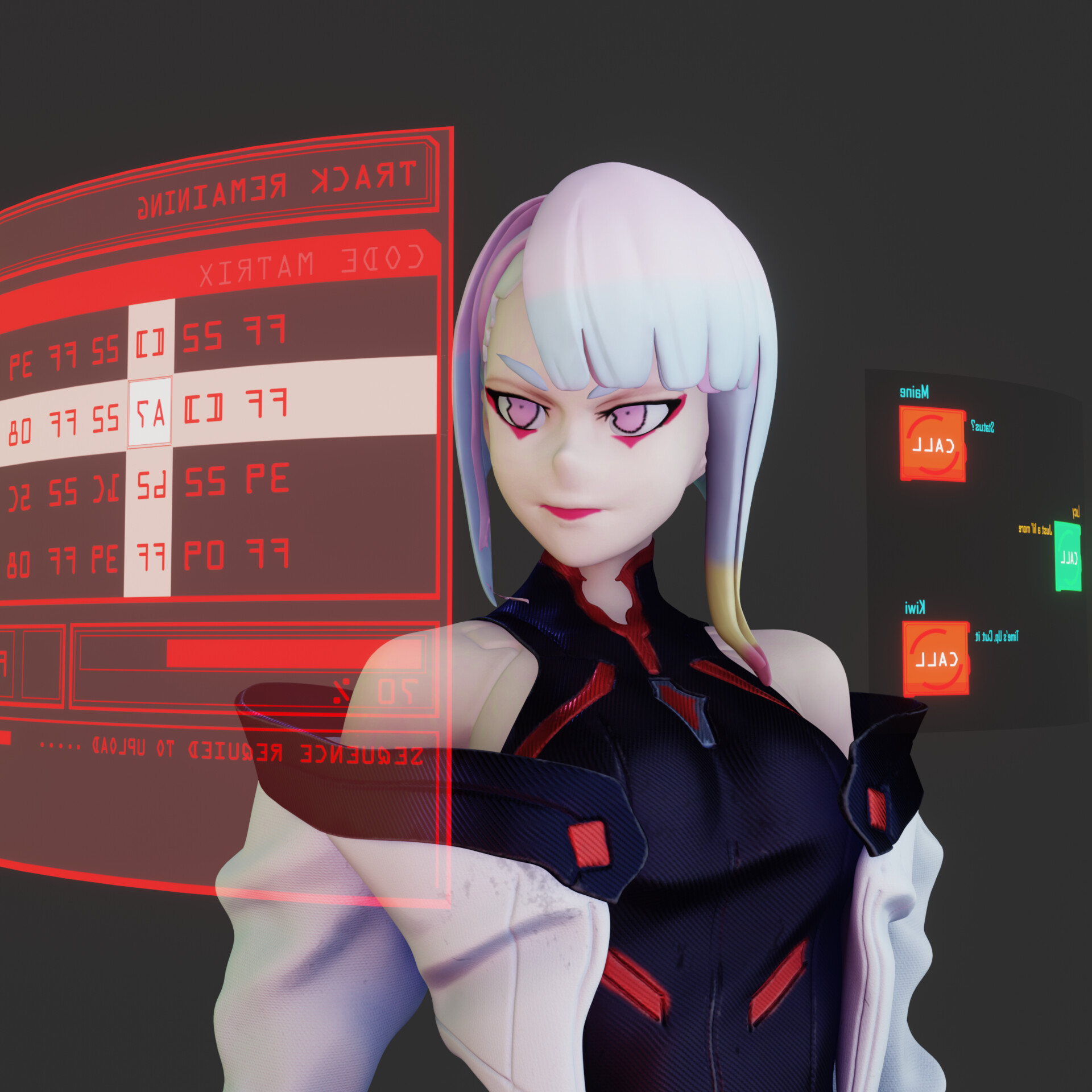 ArtStation - Lucyna Kushinada - 3D Fan Art from Cyberpunk Edgerunners