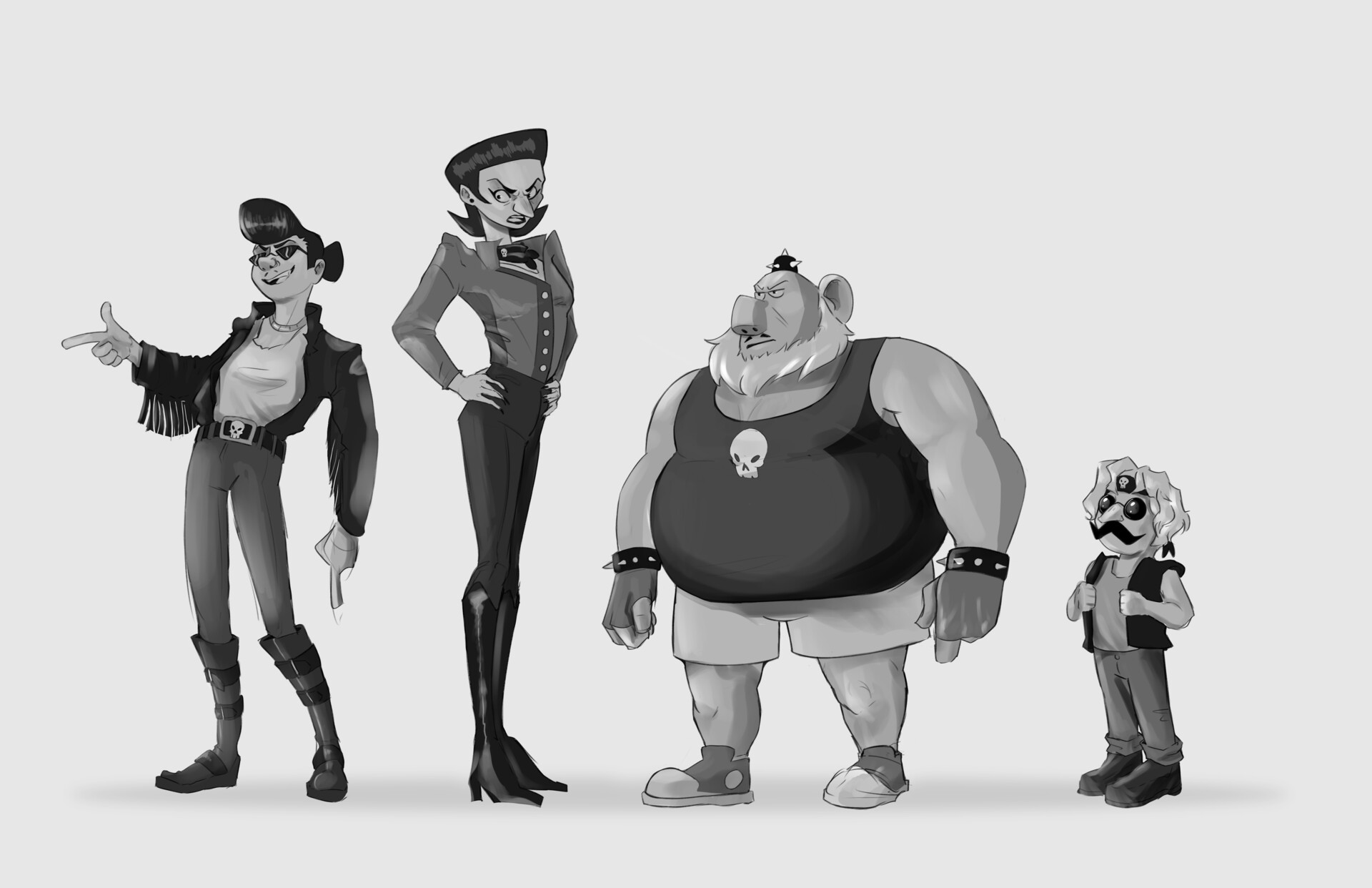 ArtStation - Biker Gang Character LineUp