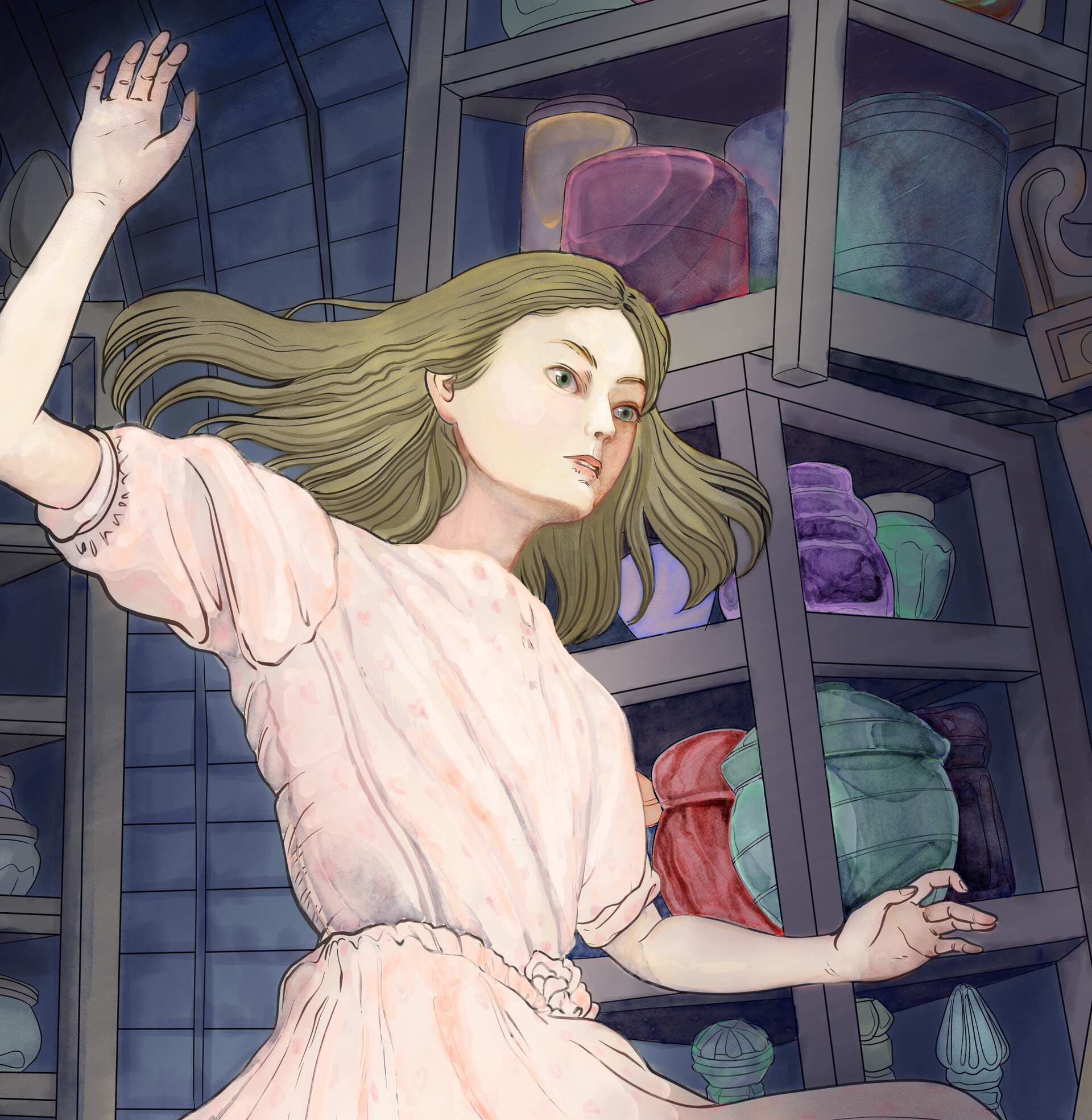 ArtStation - Alice falling through the hole