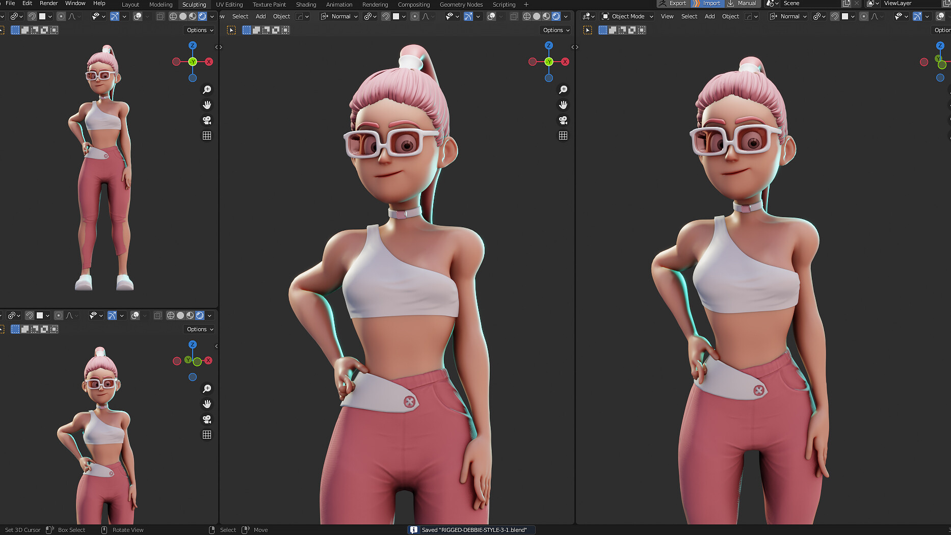 Phong Ly - Posing Character in Blender