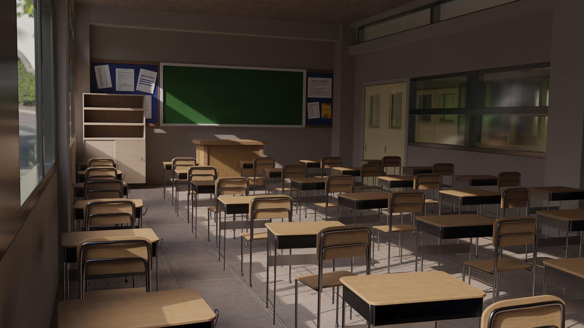 ArtStation - Japanese Classroom in Blender