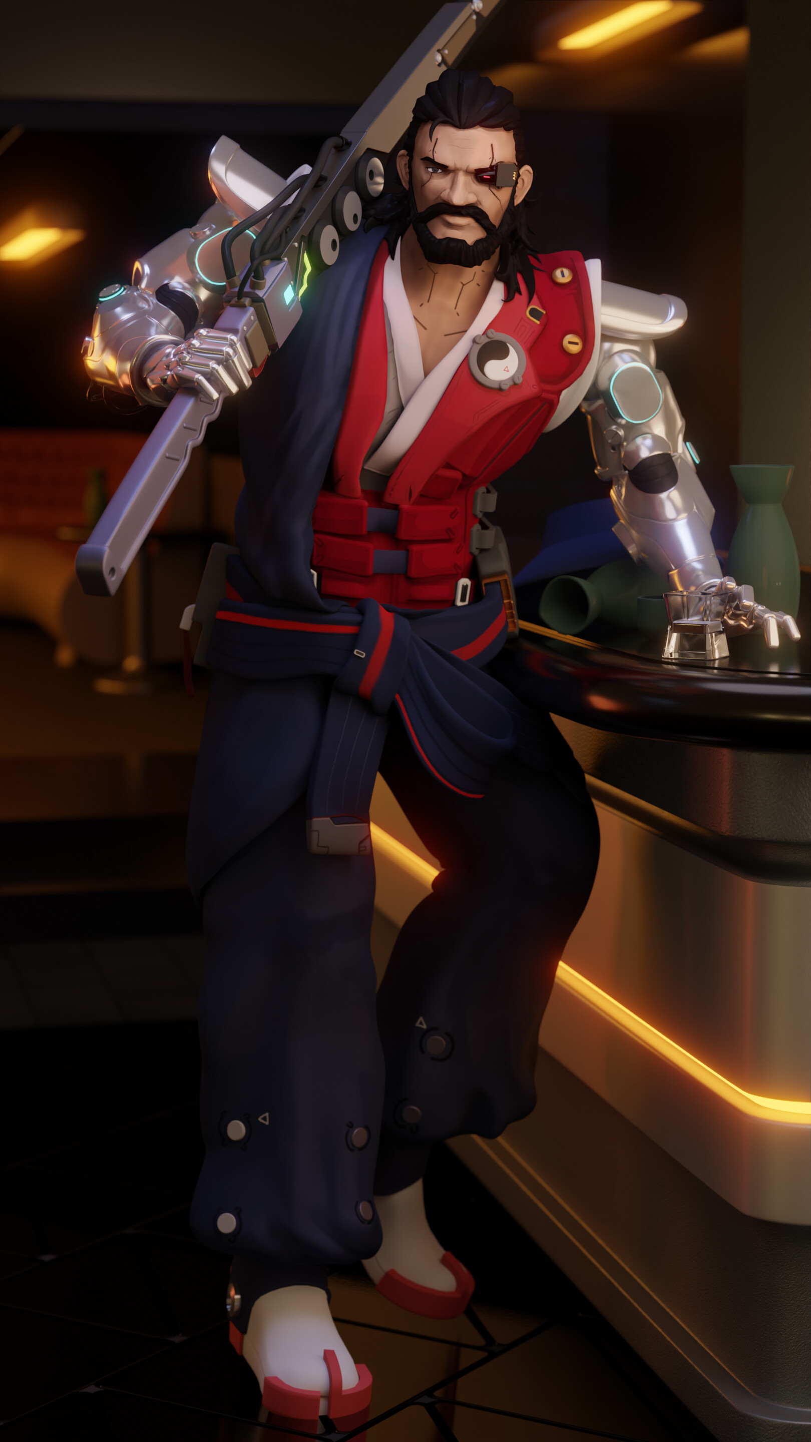 Iiro Leino - Cyberpunk Street Samurai