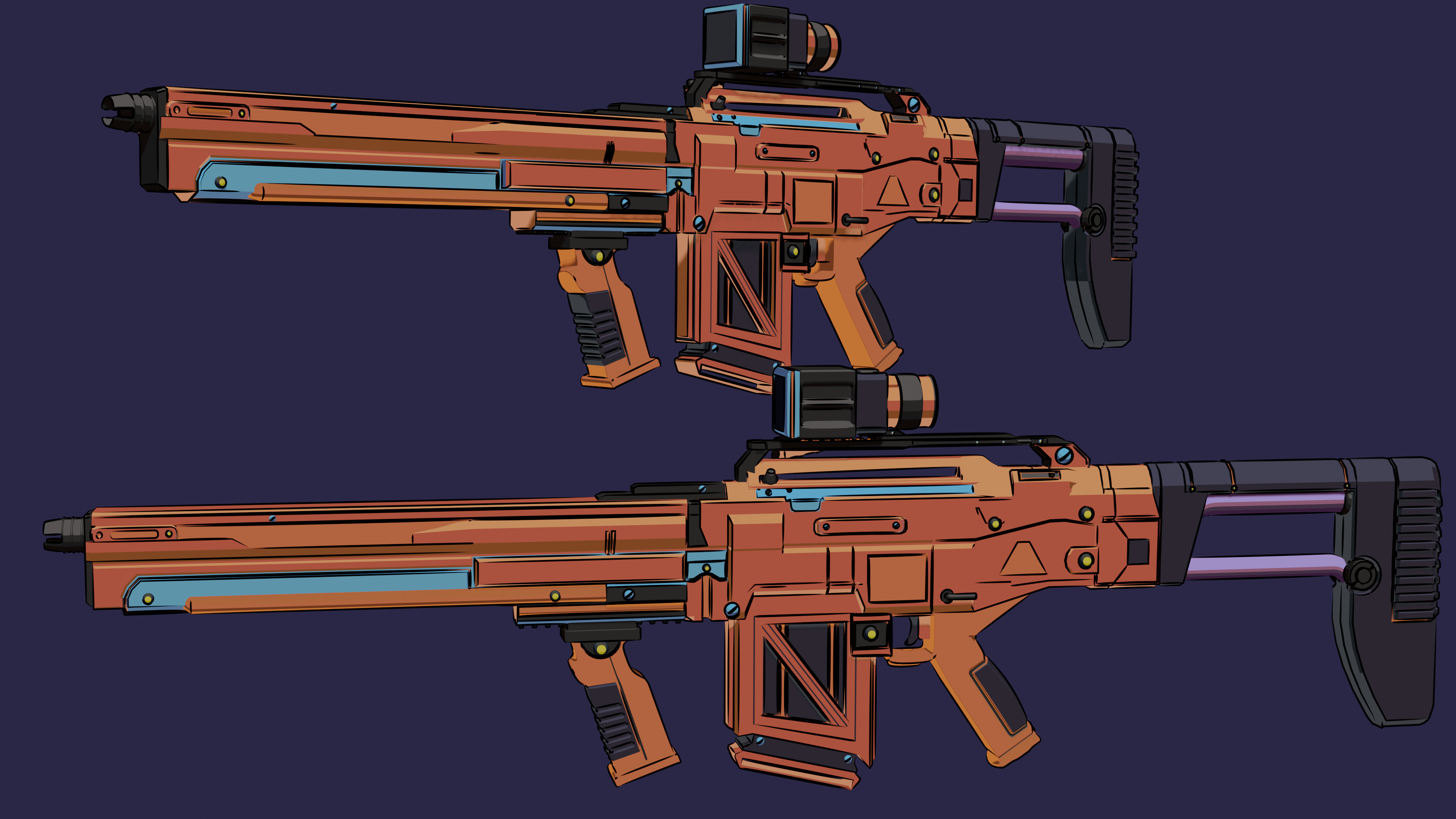 Isaiah - Cel-Shaded Weapons 1