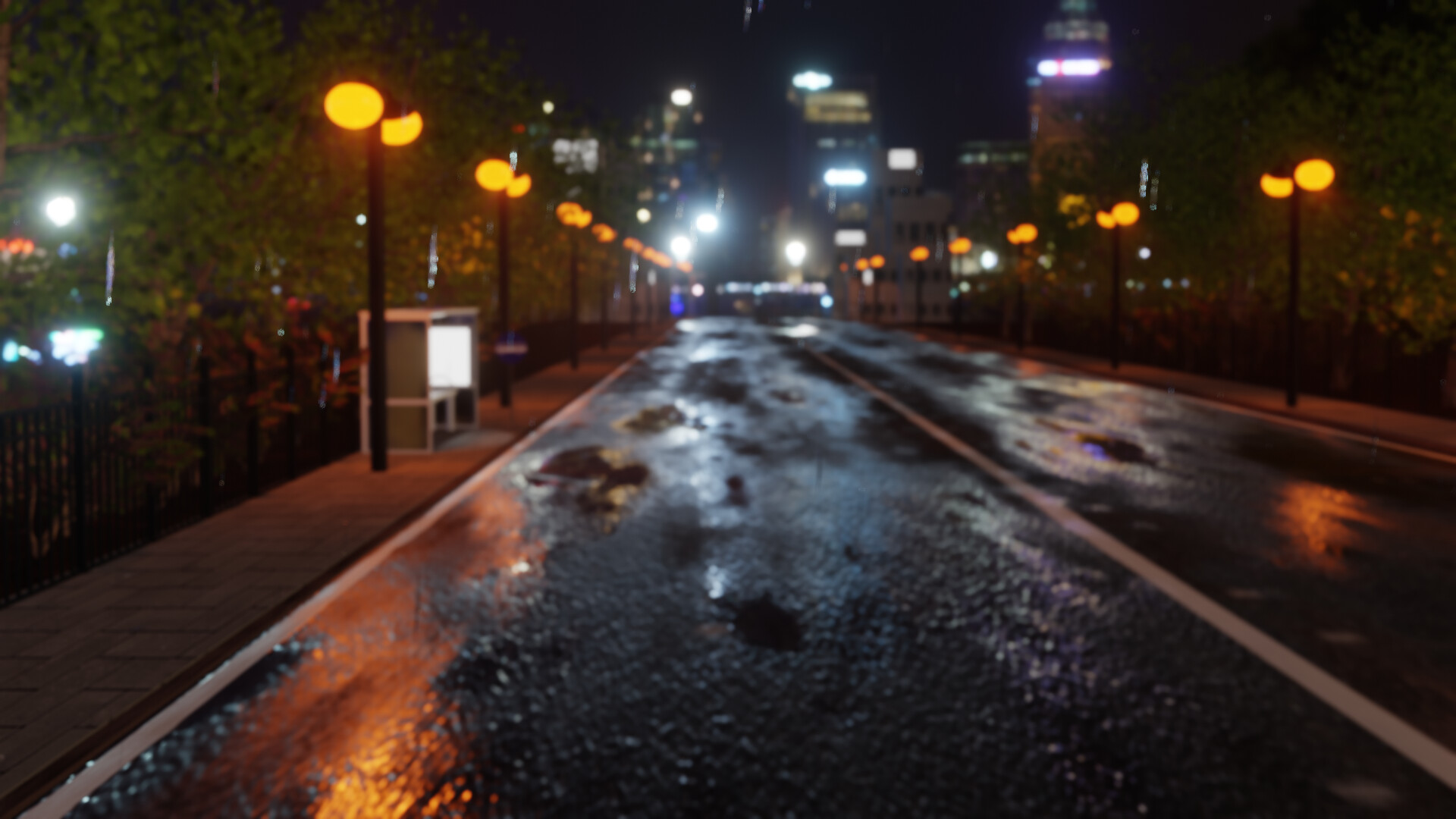 ArtStation - night road